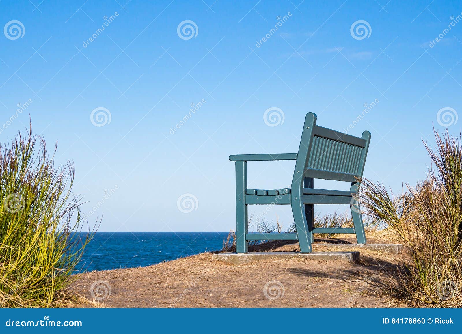 A Bench on Shore of the Baltic Sea Stock Photo - Image of travel ...