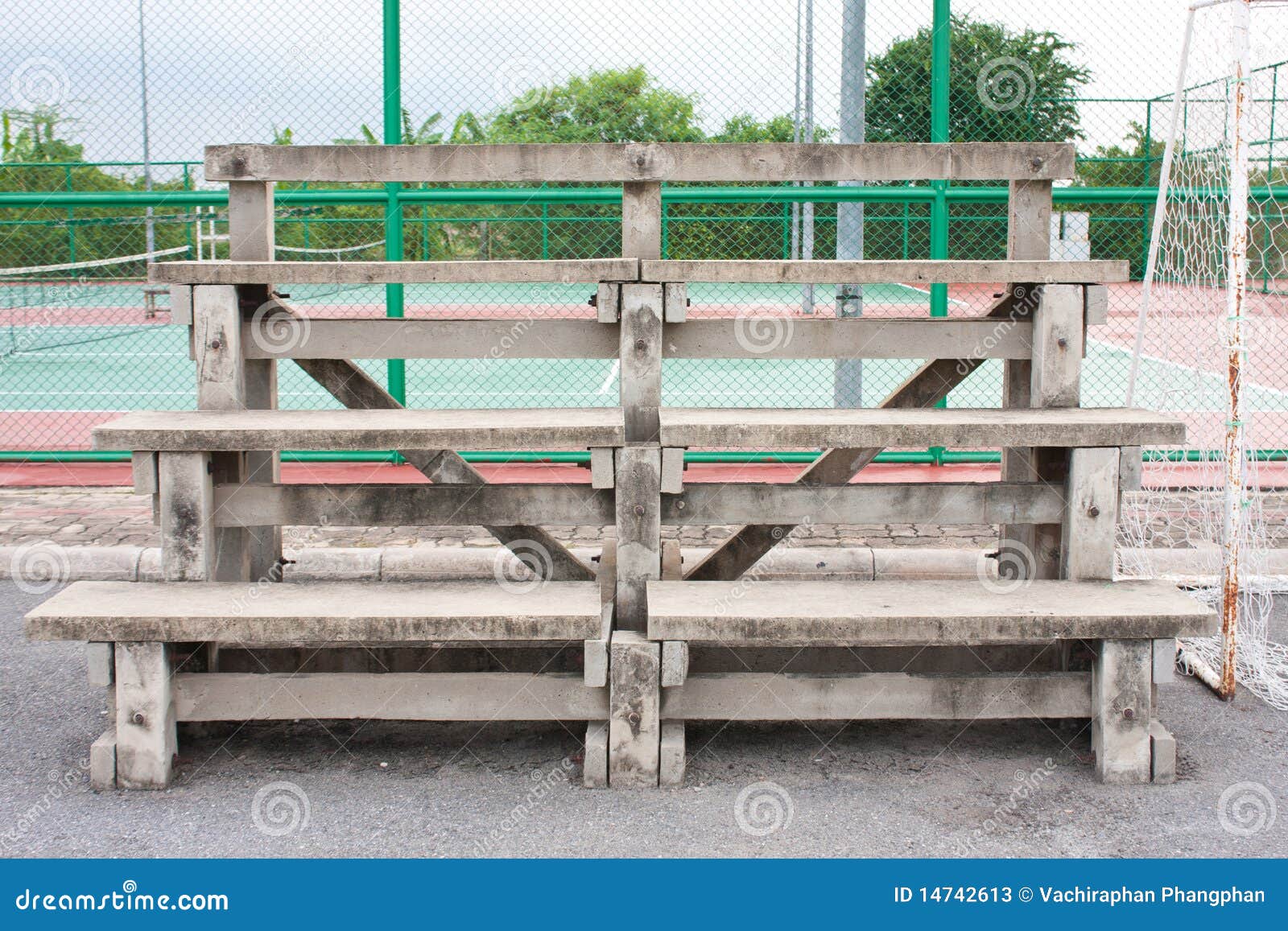 Bench in the stadium stock image. Image of public, park - 14742613