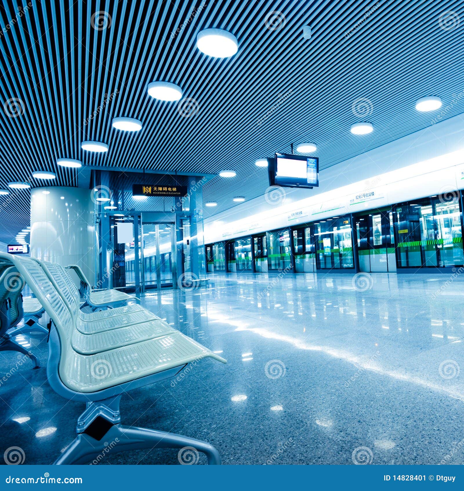 Bench of the subway stock image. Image of office, passenger - 14828401