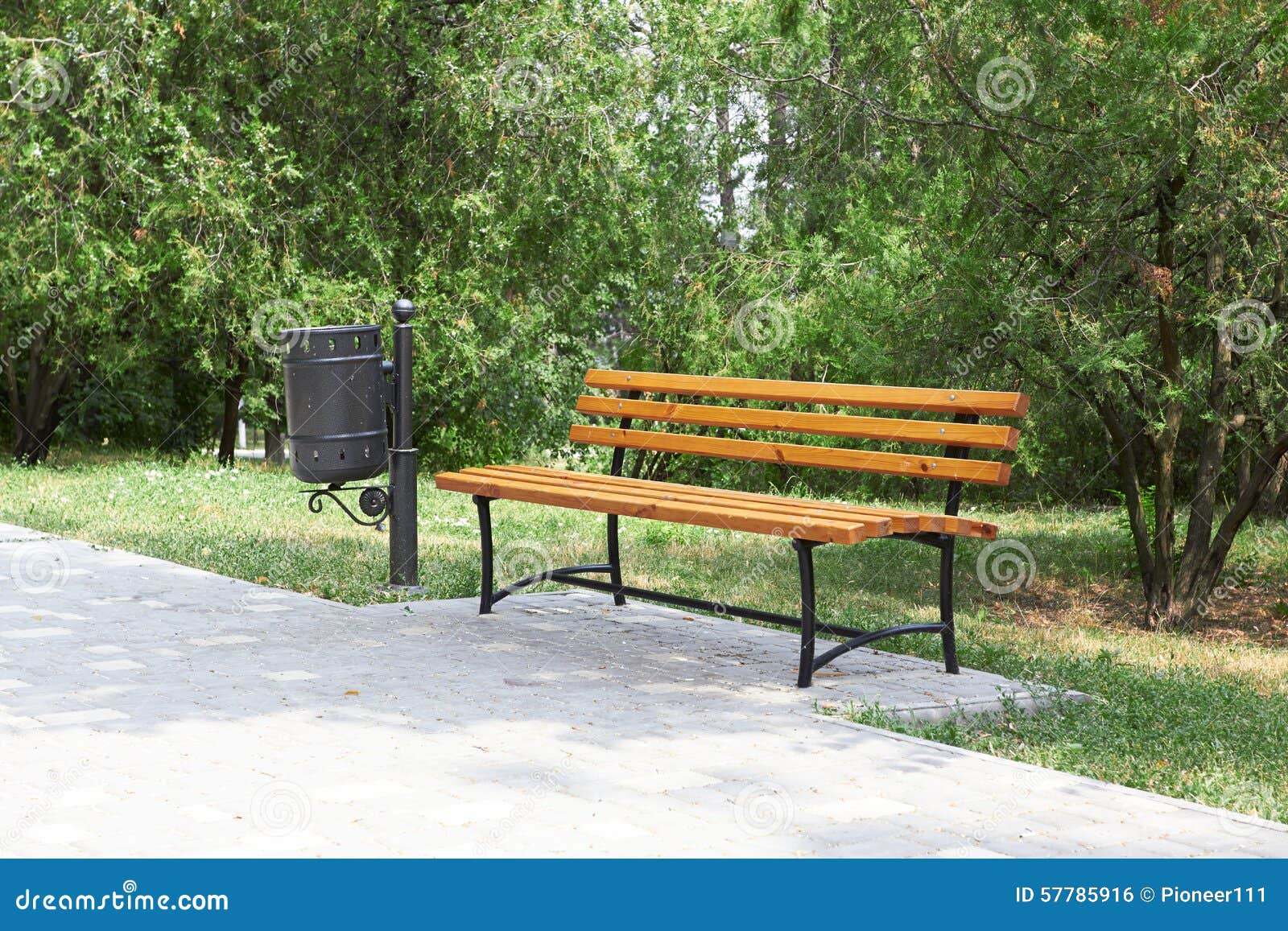 The bench stock photo. Image of backyard, brown, bench - 57785916