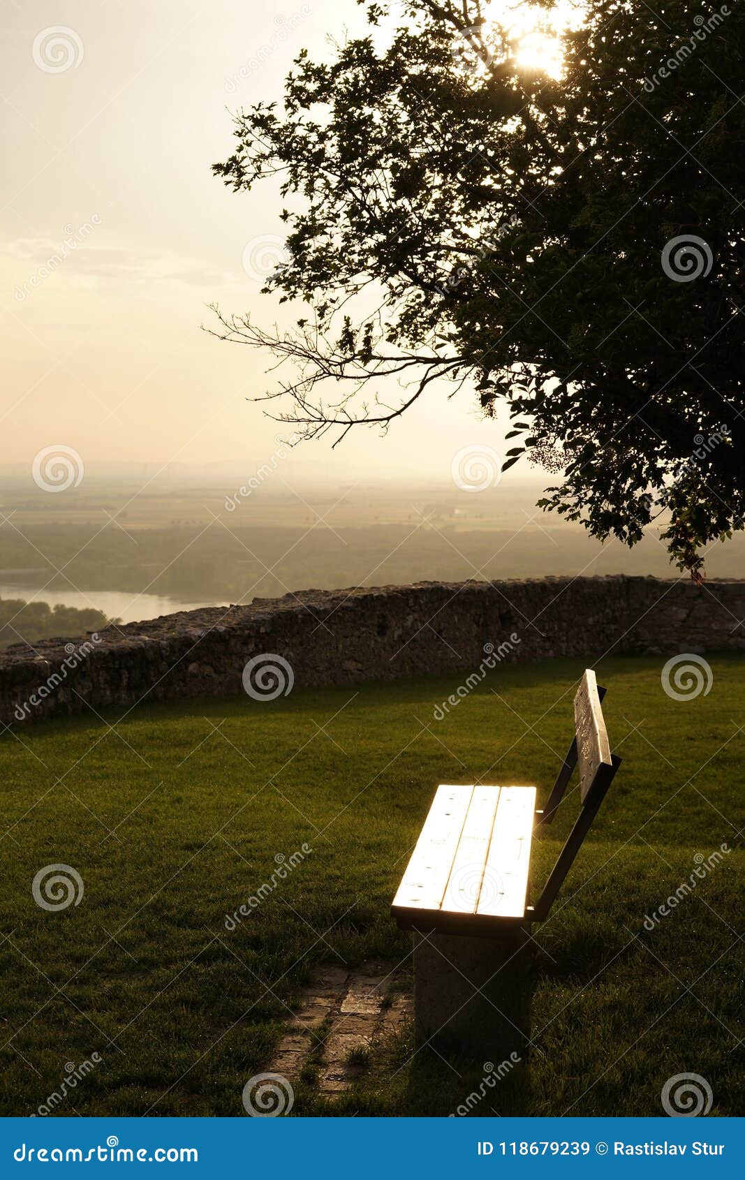 Bench and sun stock image. Image of park, bench, seat - 118679239