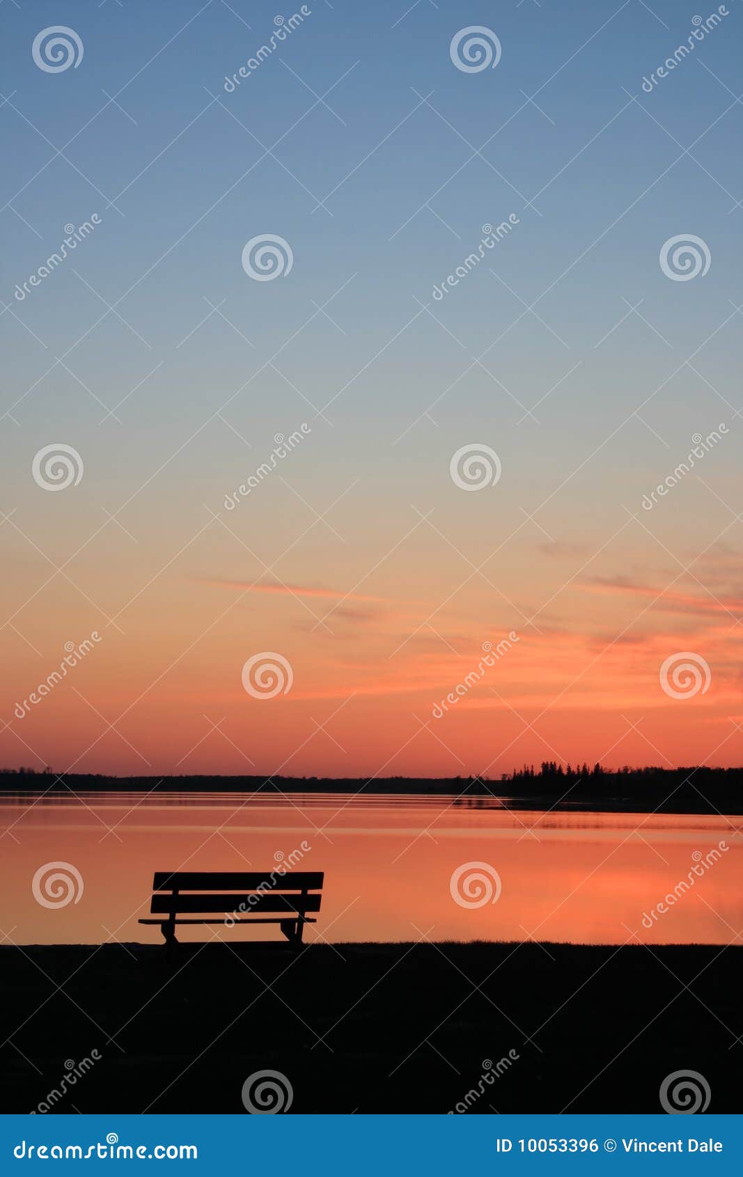 Bench at Sunset stock photo. Image of setting, summer - 10053396