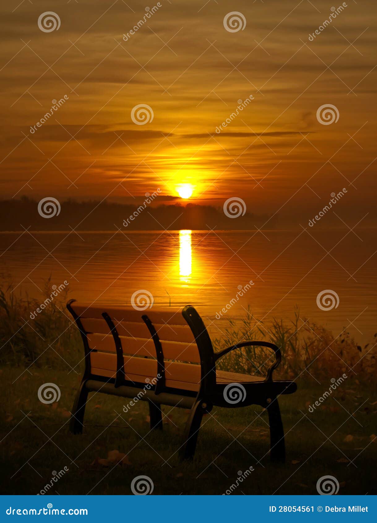 Bench and sunset stock image. Image of unused, planning - 28054561