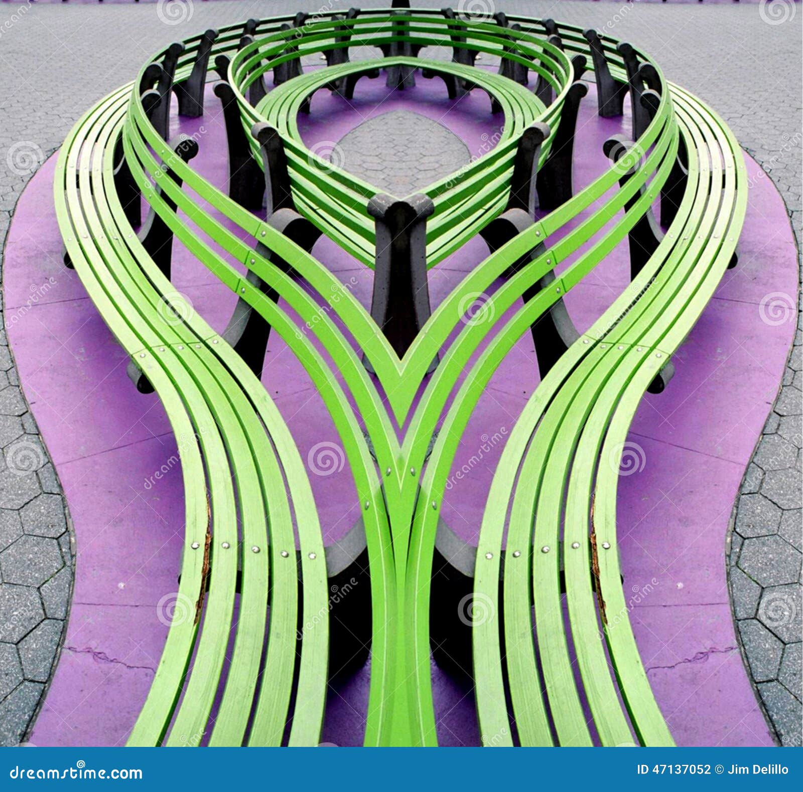 Bench Symmetry with color stock photo. Image of abstract - 47137052