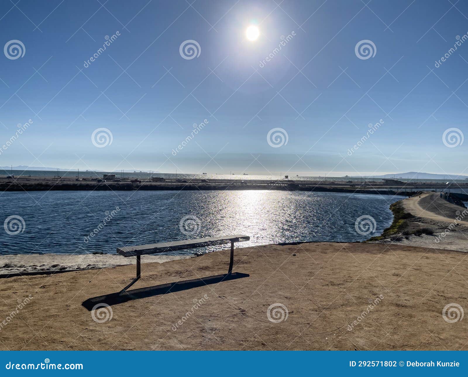 Bench To Sit and View the Scenic Pacific Ocean Stock Photo - Image of ...