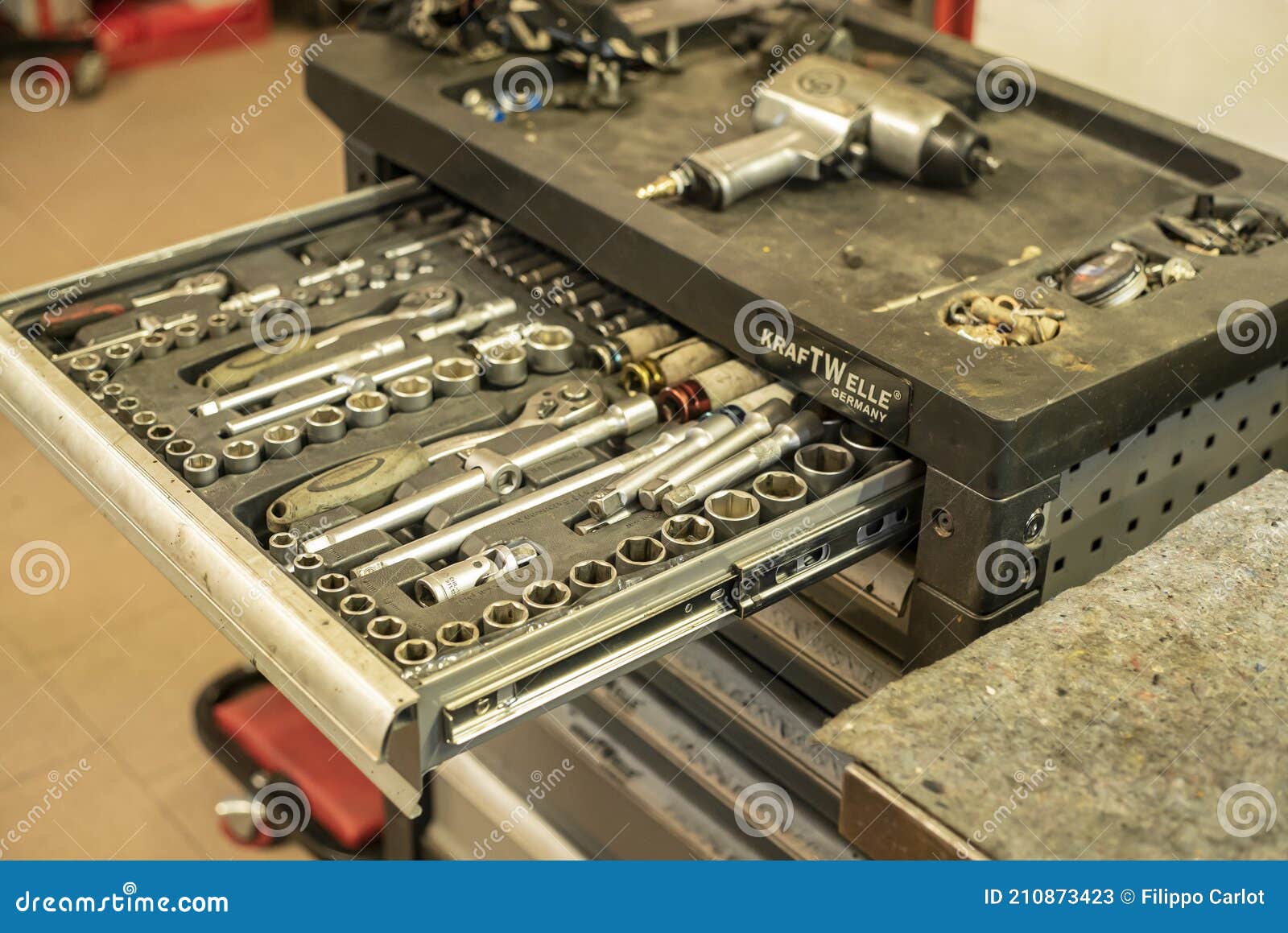 Bench with Tools and Wrenches 2 Editorial Stock Photo - Image of iron ...
