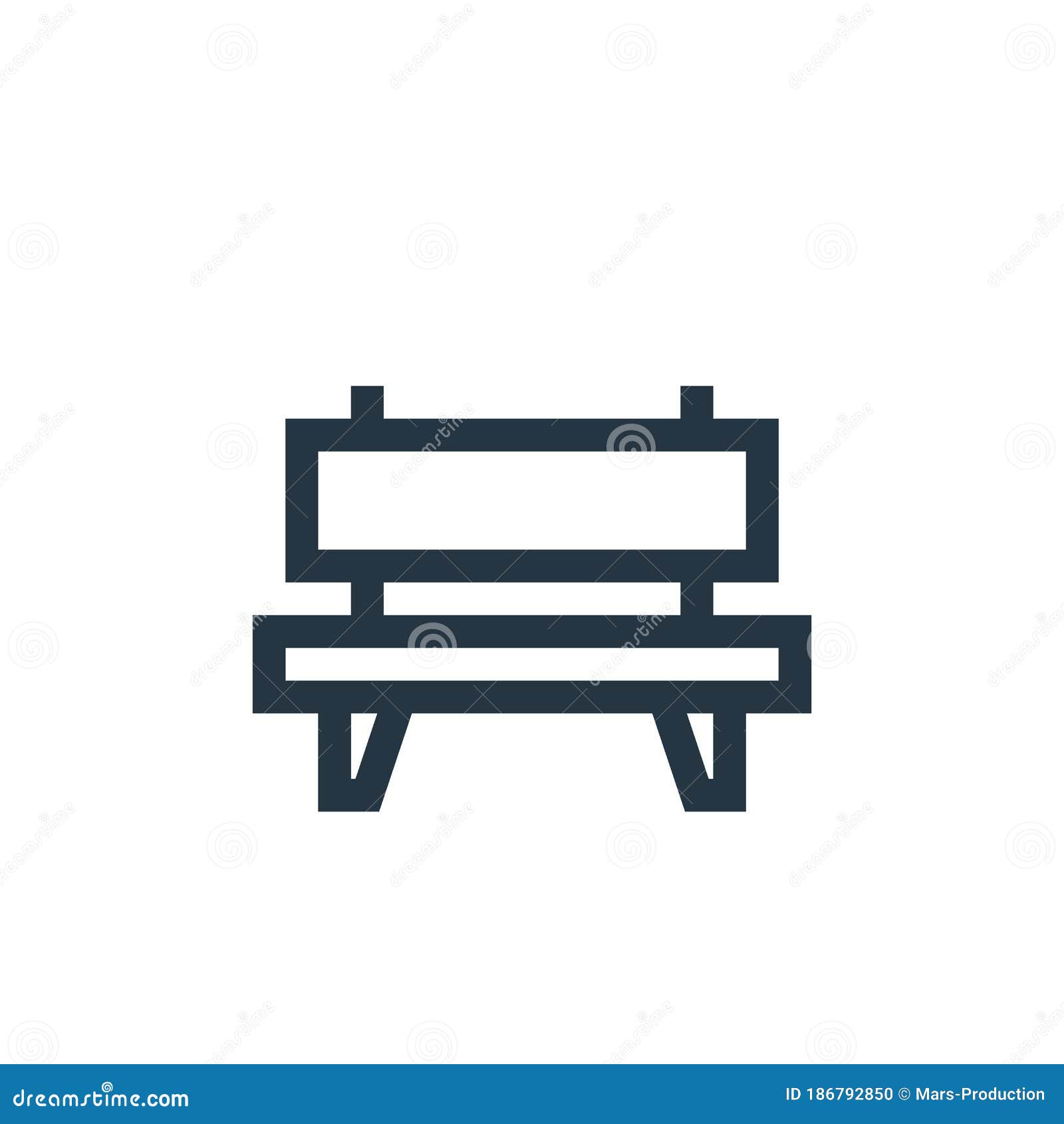 Bench Vector Icon. Bench Editable Stroke. Bench Linear Symbol for Use ...