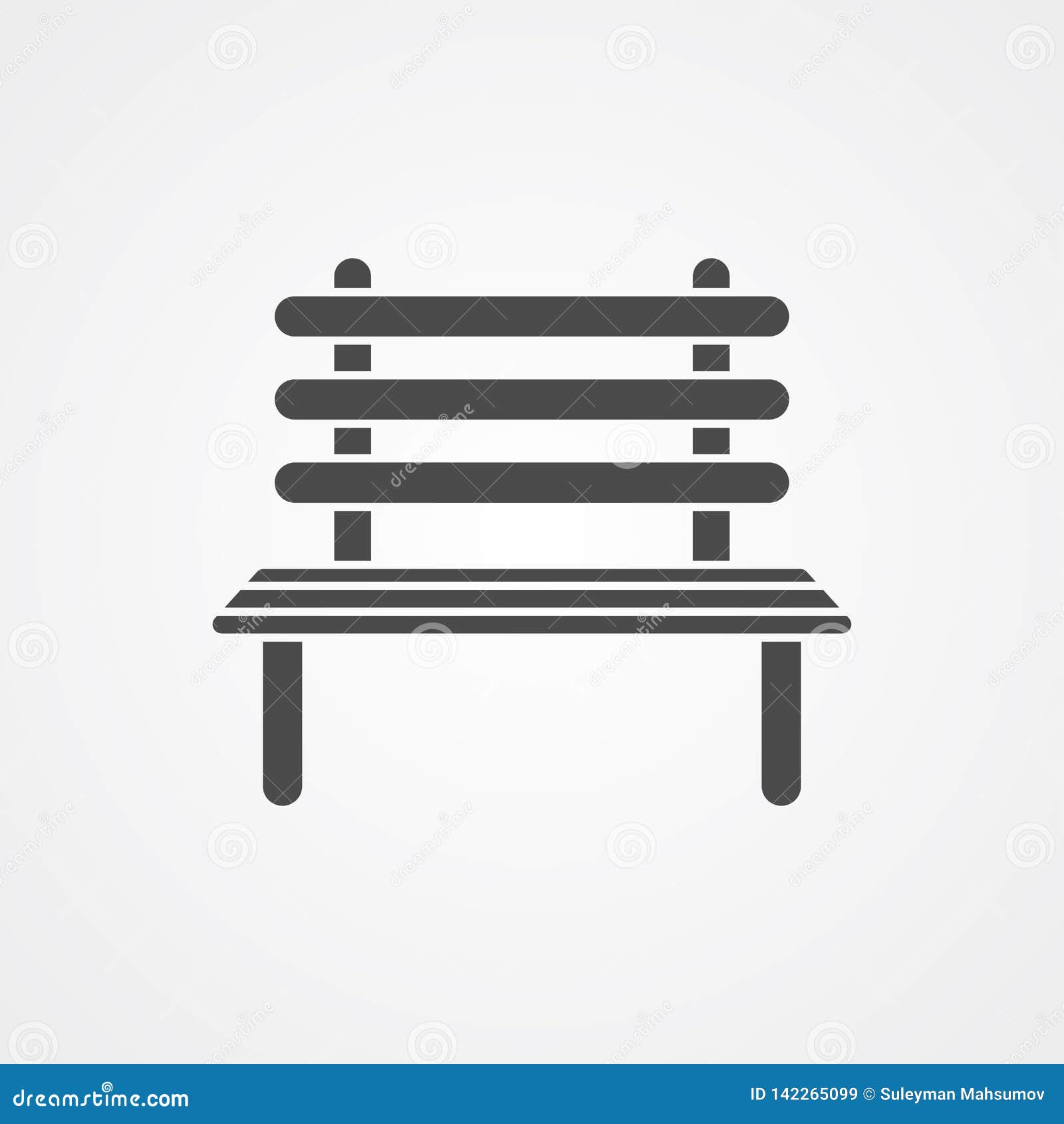 Bench Vector Icon Sign Symbol Stock Vector - Illustration of collection ...
