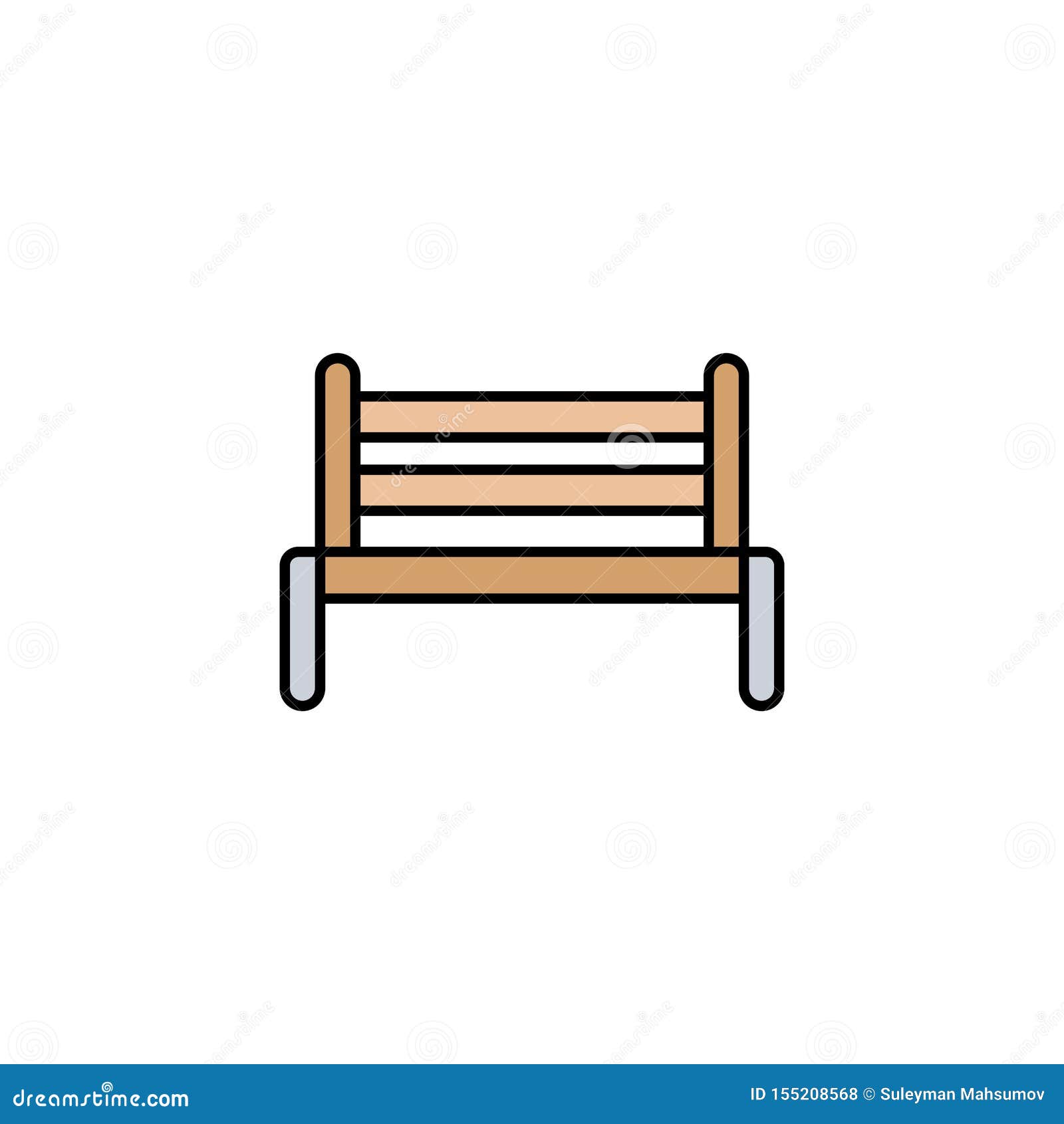Bench Vector Icon Sign Symbol Stock Illustration - Illustration of ...