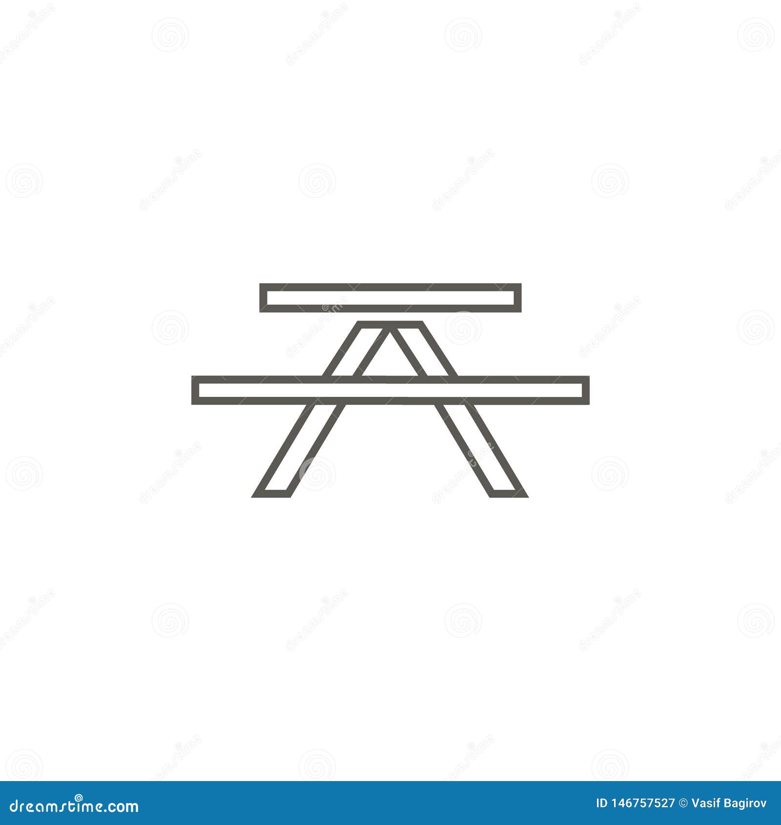 Bench Vector Icon. Simple Element Illustration from Map and Navigation ...