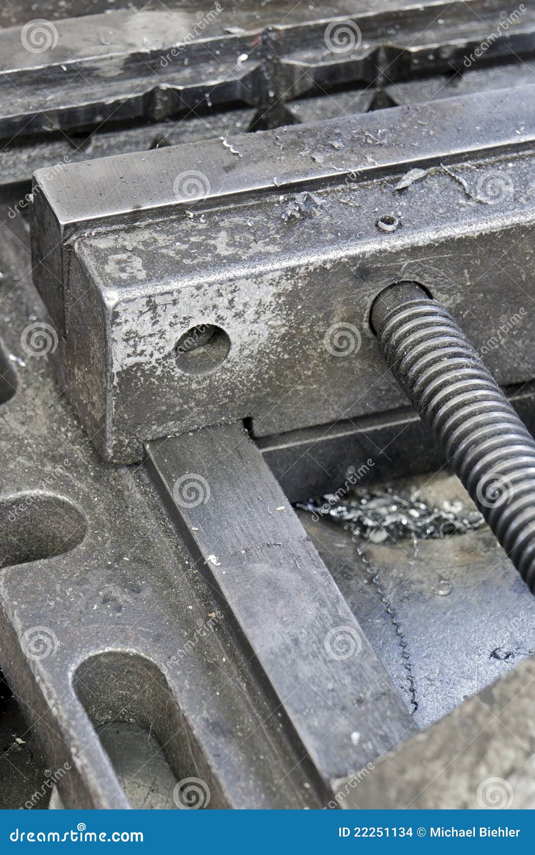 Bench Vice Installed On A Workbench. Royalty-Free Stock Photo ...