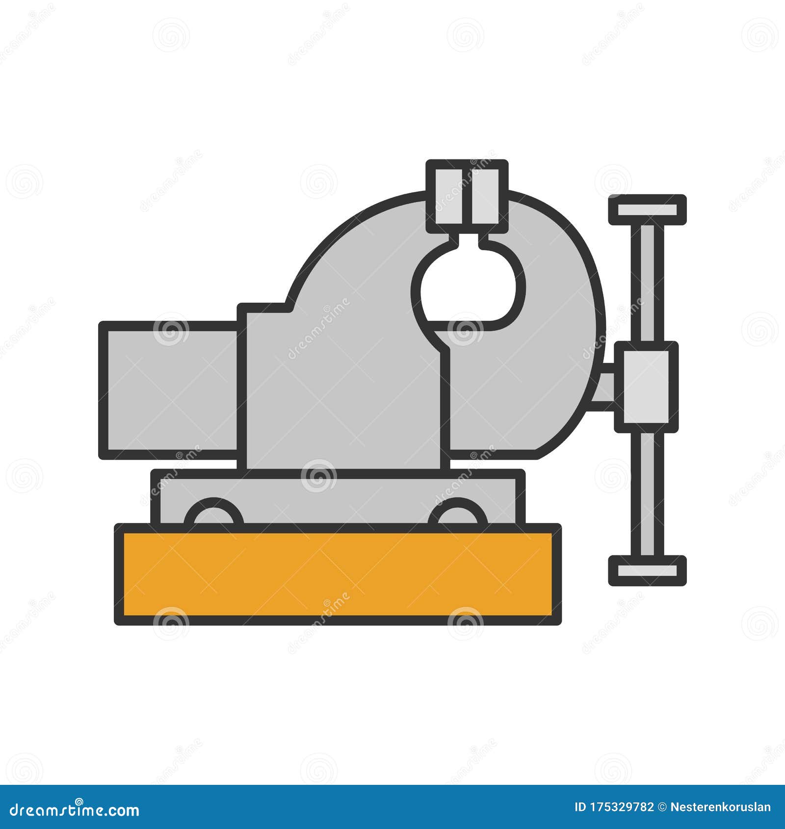 Bench vice color icon stock illustration. Illustration of ...