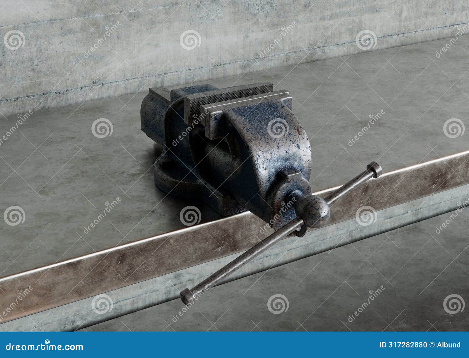 Bench Vice Cartoon Vector | CartoonDealer.com #55551701