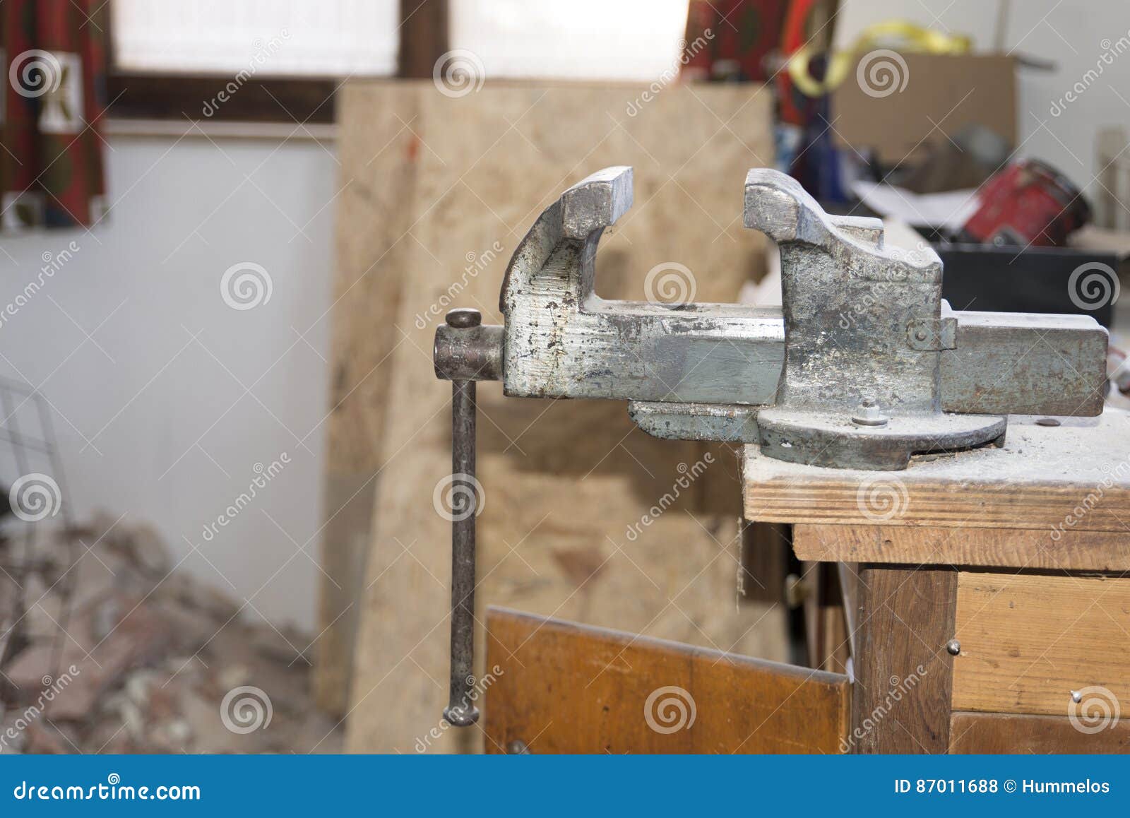 Bench vice stock photo. Image of building, construction - 87011688