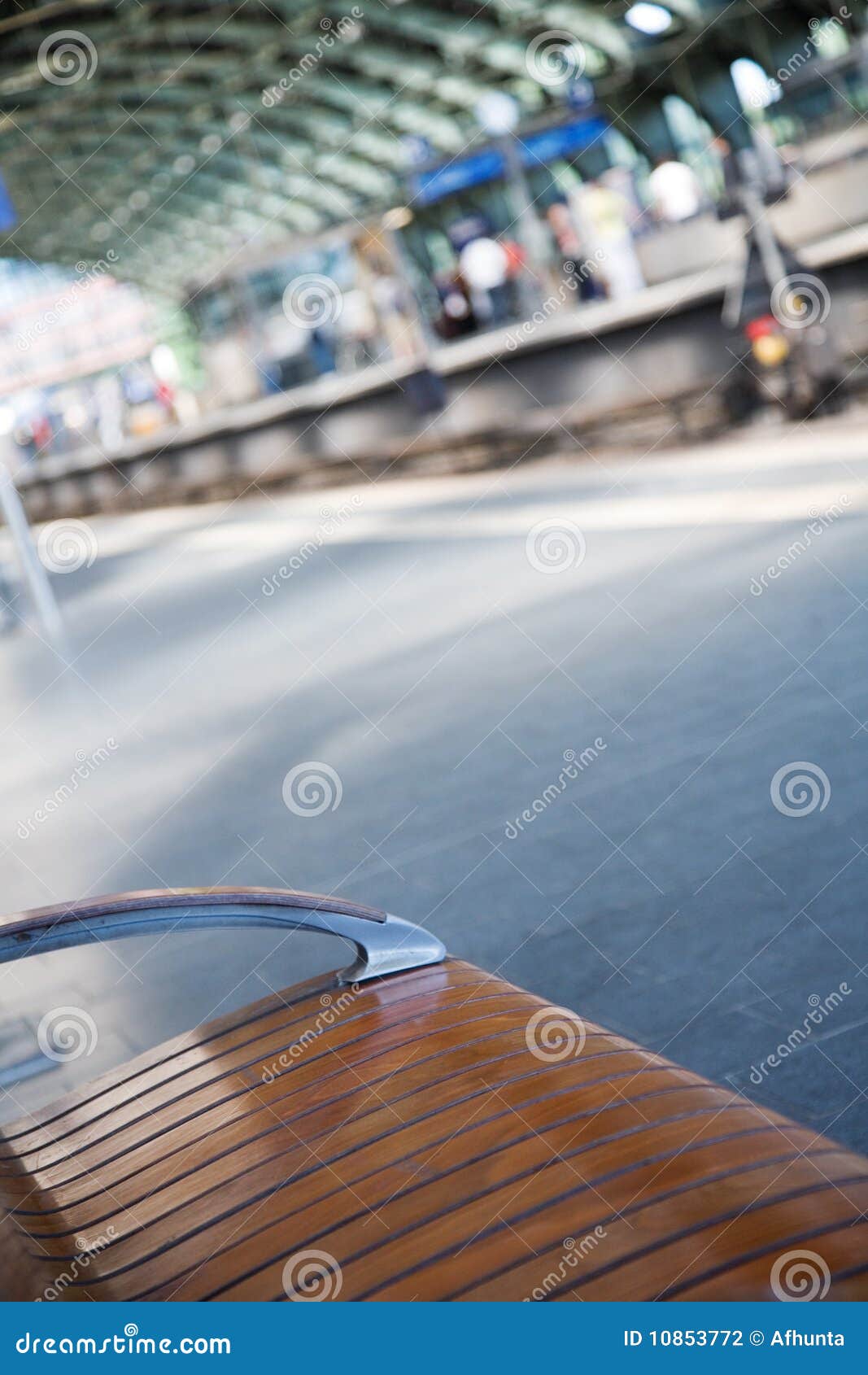Bench Waiting at the Train Station Stock Photo - Image of train ...