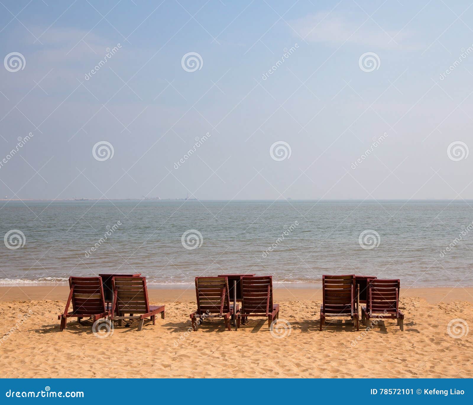 The Seashore Leisure Place To Rest Stock Image - Image of clouds, blue ...