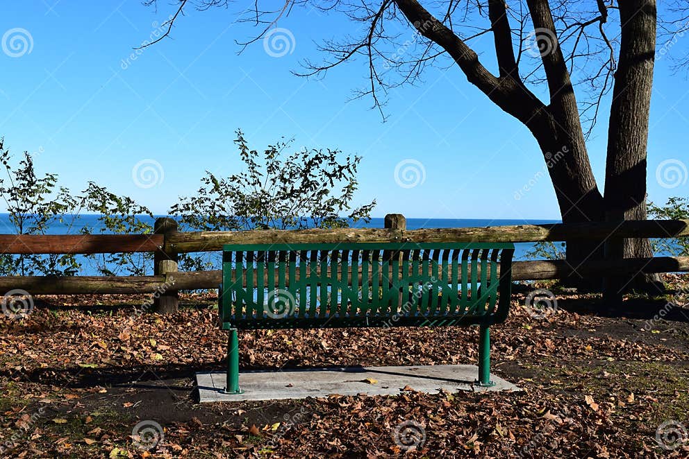Bench by the water stock image. Image of blue, water - 61775025