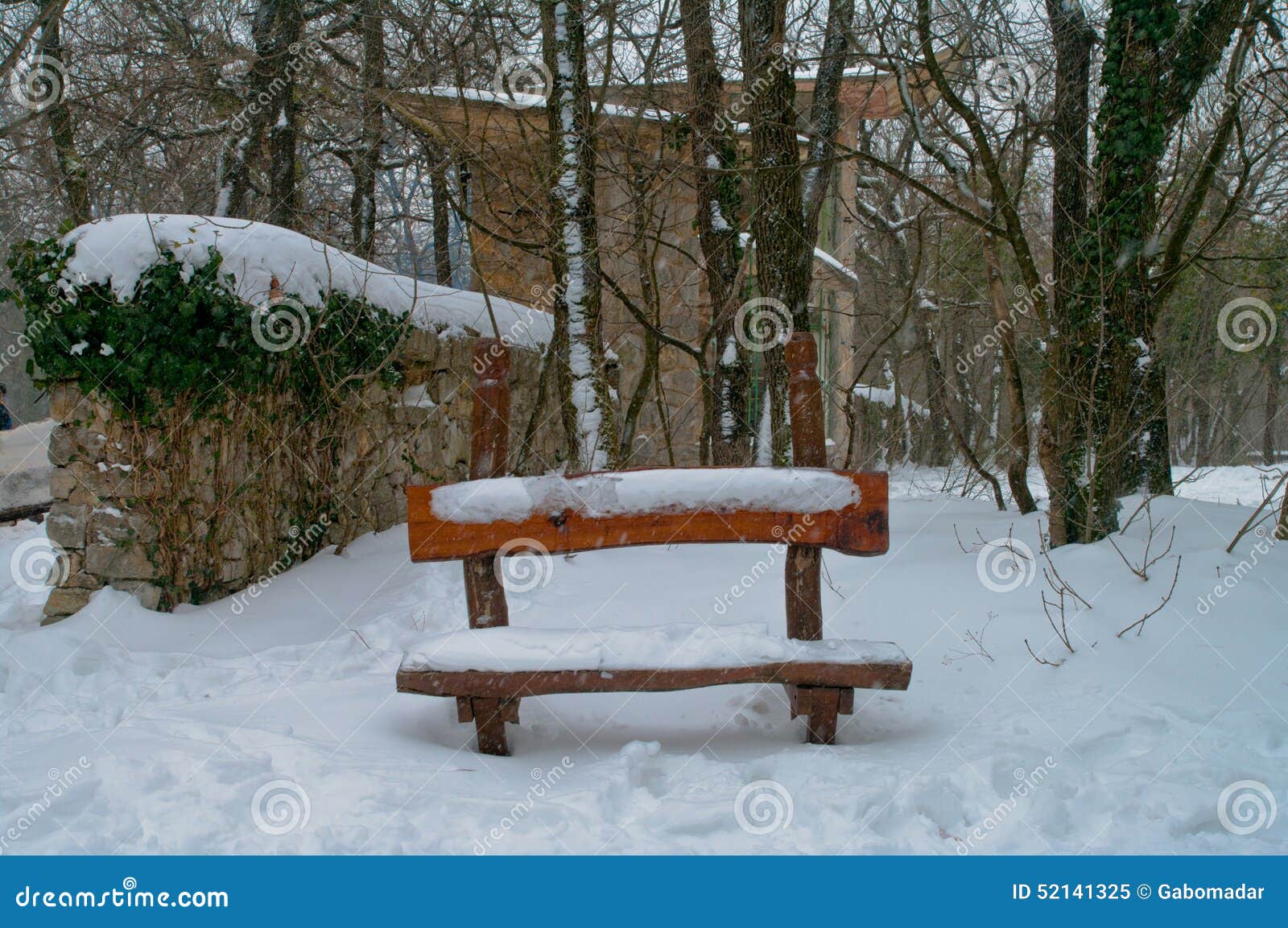 Bench in winter stock image. Image of light, natural - 52141325