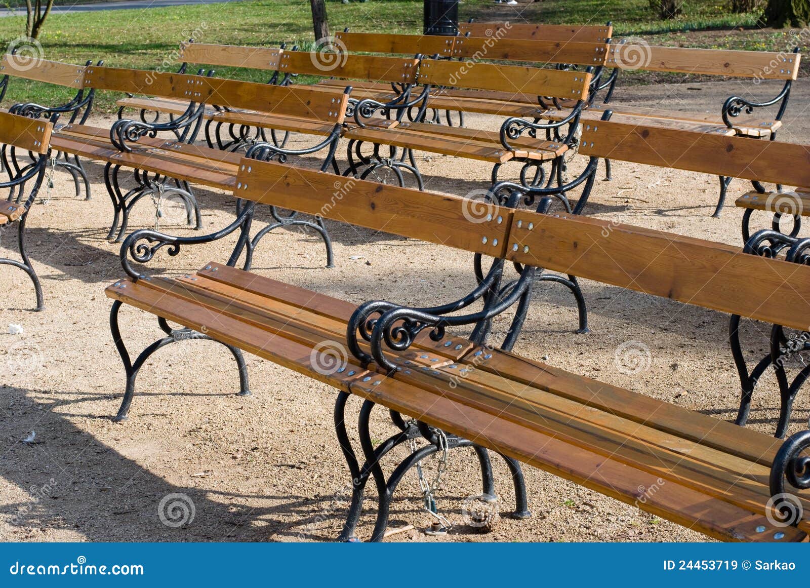 Benches stock image. Image of park, benches, wooden, relax - 24453719