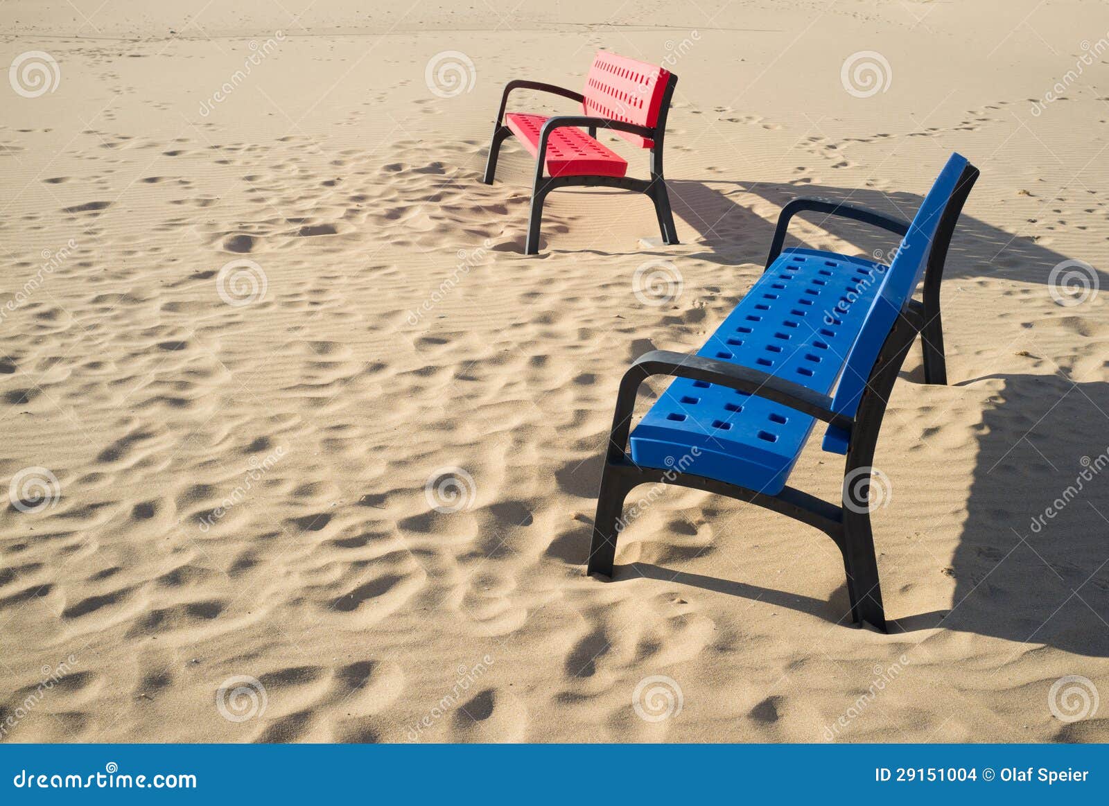 Benches on the beach stock photo. Image of equipment - 29151004