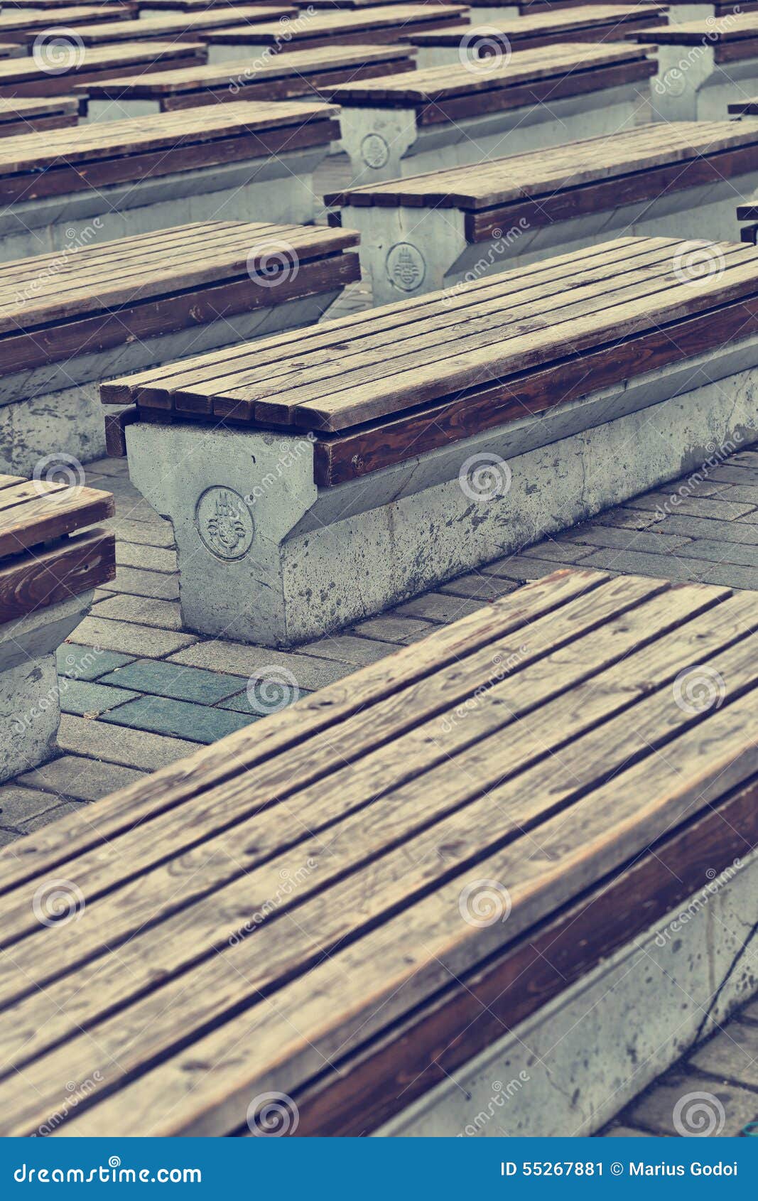 Benches stock image. Image of blue, cement, mosque, background - 55267881