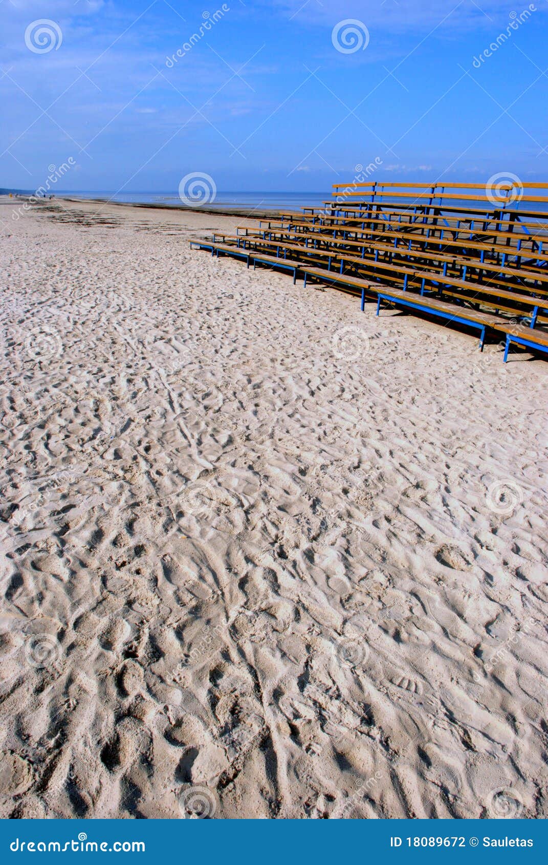 Benches near the sea stock photo. Image of lonely, destination - 18089672