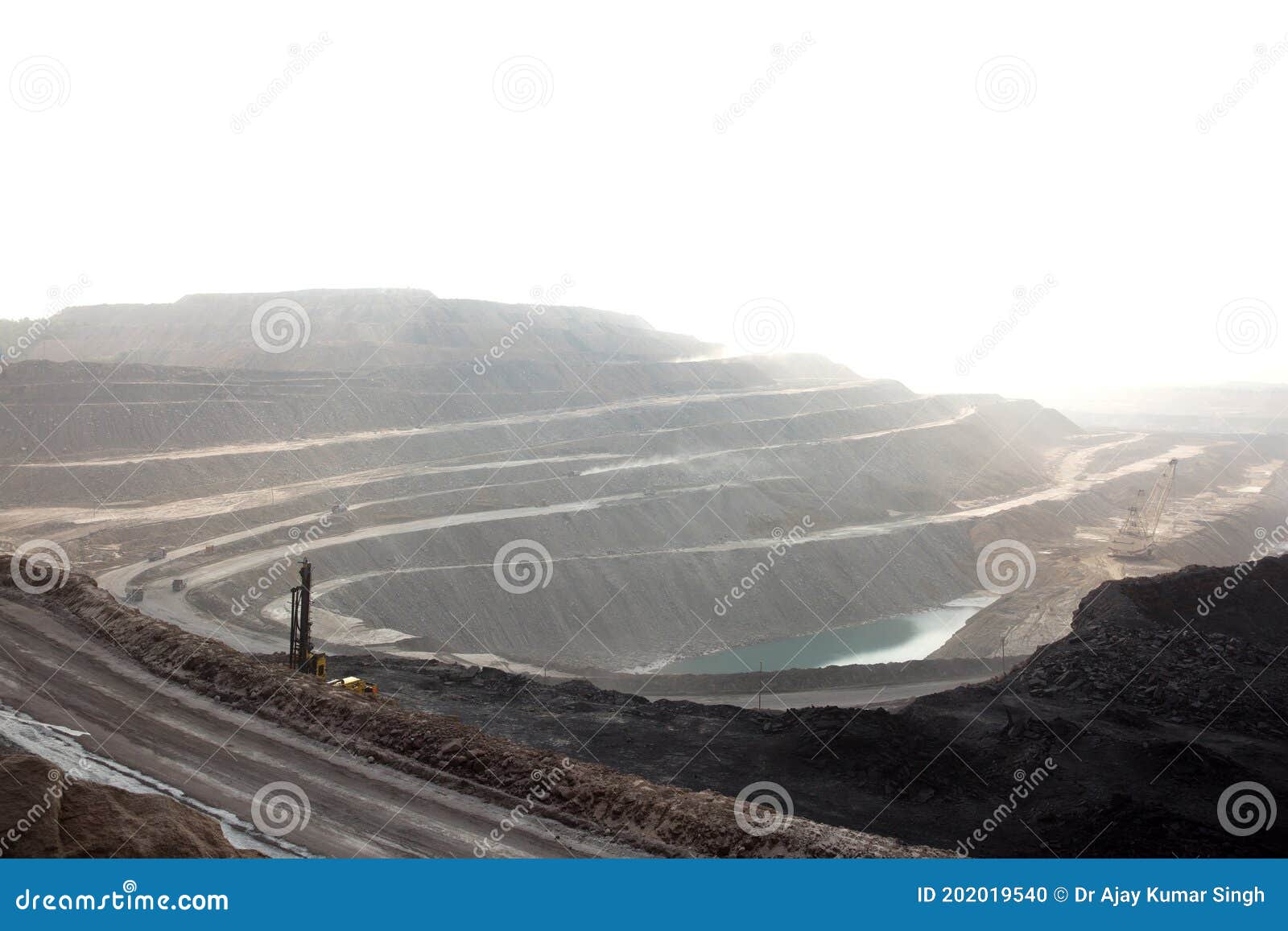 Benches in Opencast Coal Mine Stock Photo - Image of heavy, hard: 202019540