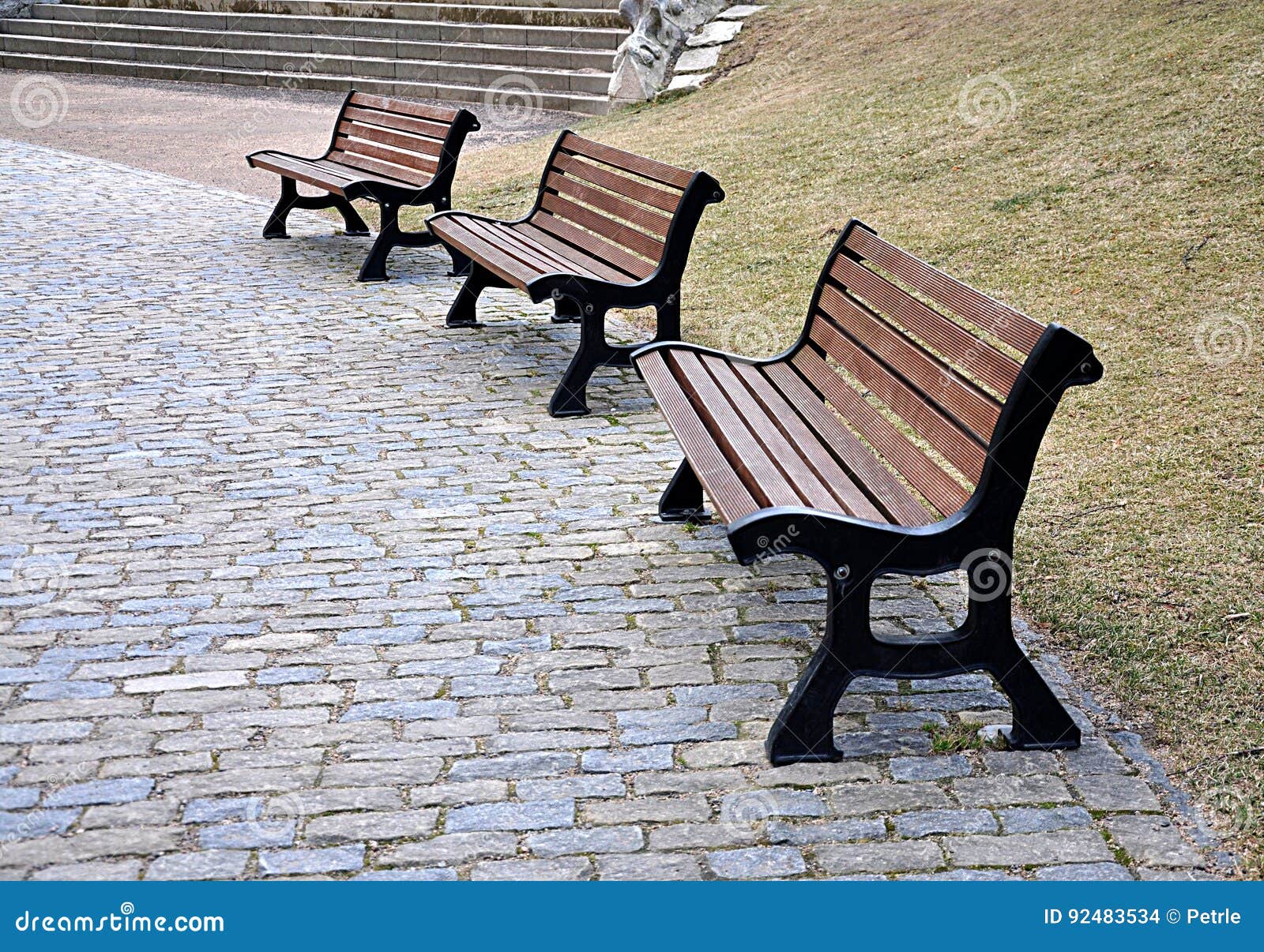 Benches In The Park Royalty-Free Stock Photography | CartoonDealer.com ...
