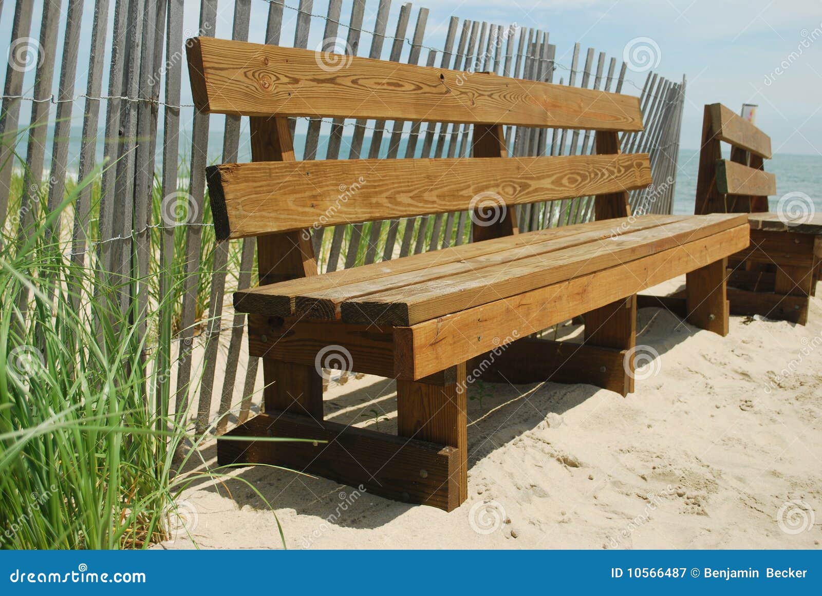 Benches on the Sand stock image. Image of seat, grass - 10566487