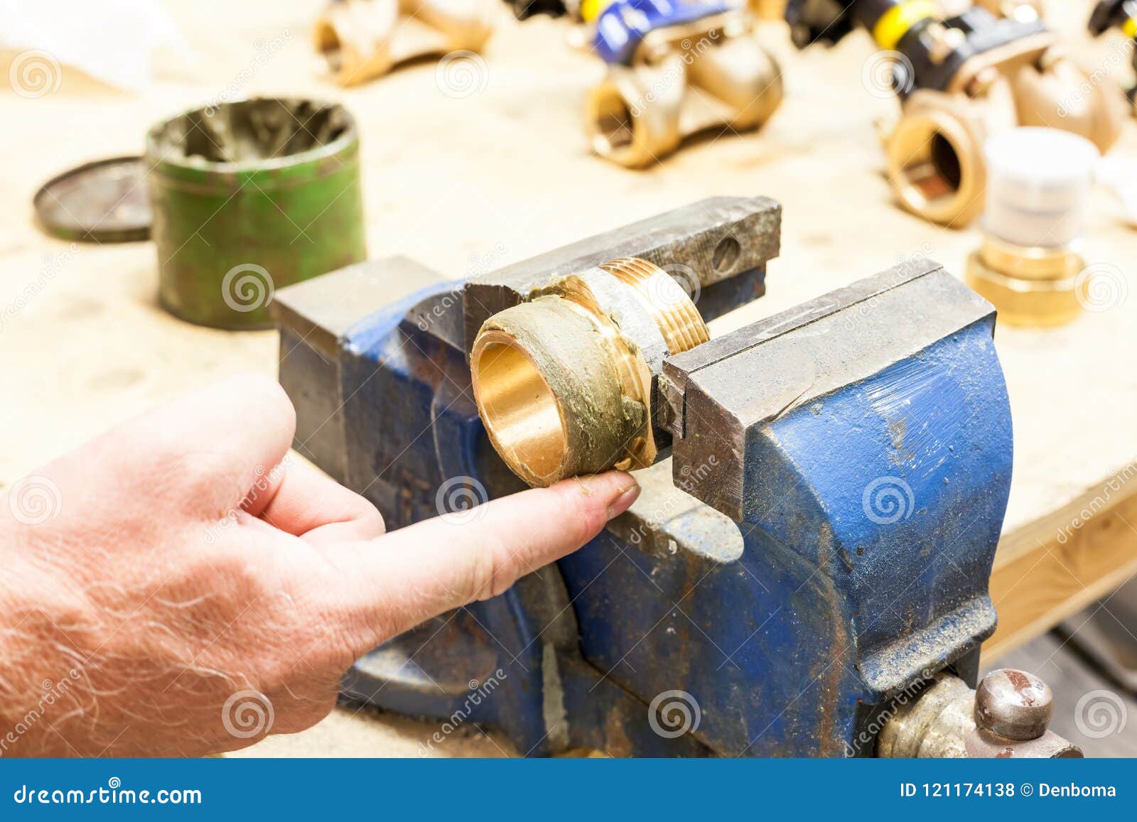 Bench-lift with Coupling for Water Stock Photo - Image of metal ...