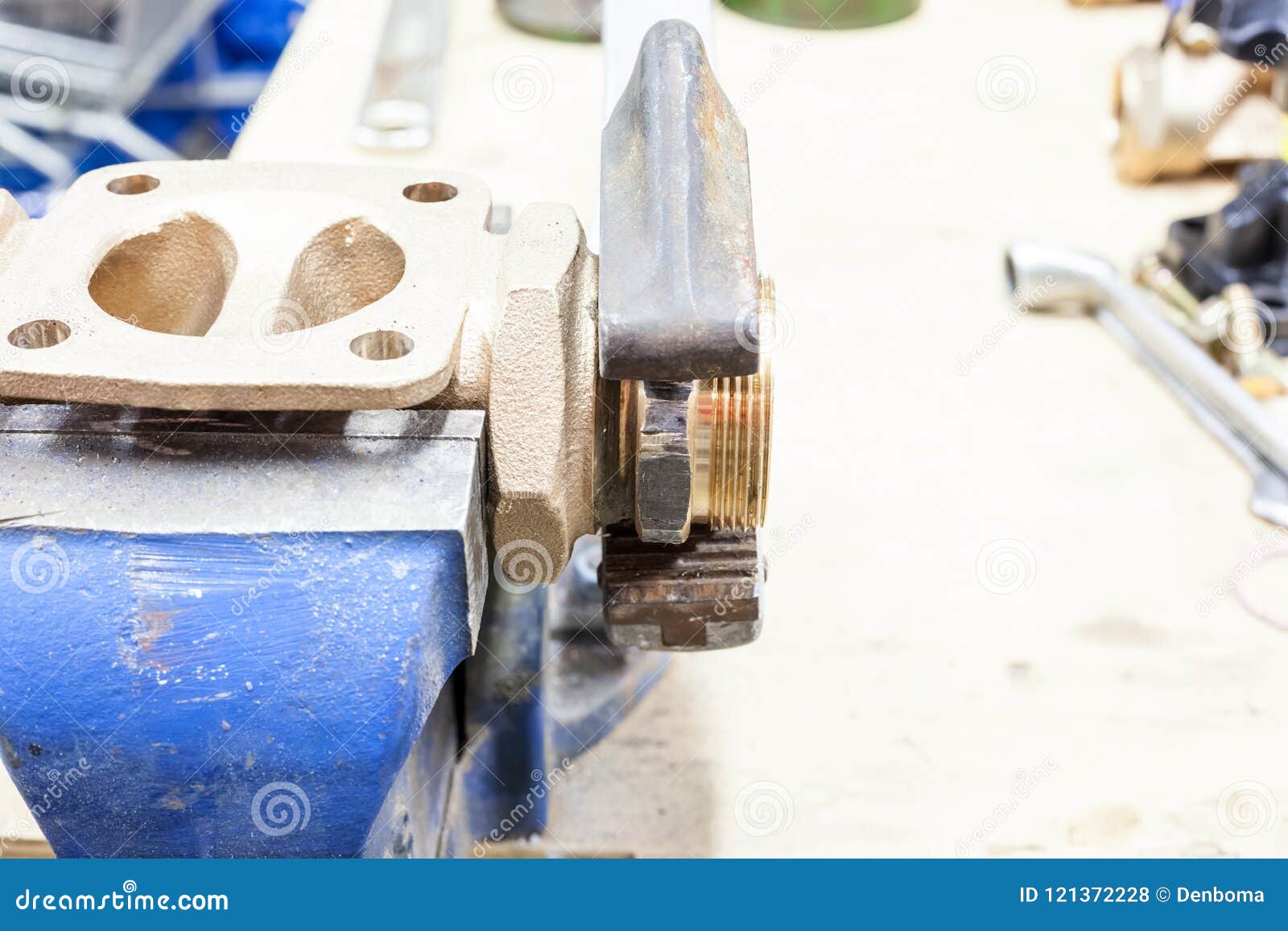 Bench-lift with Coupling for Water Stock Photo - Image of material ...