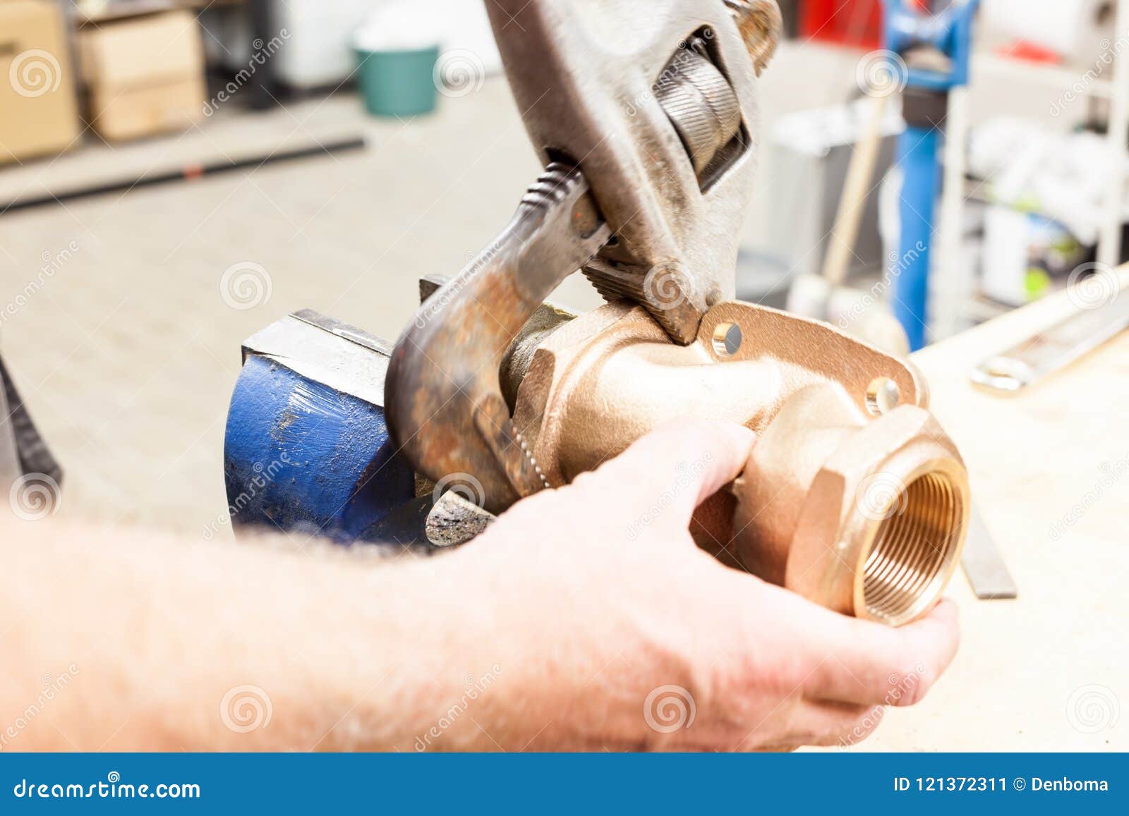 Bench-lift with Coupling for Water Stock Image - Image of supply ...