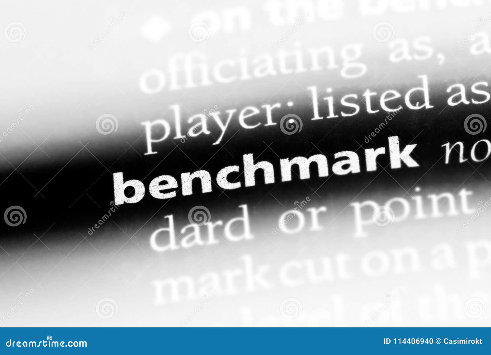 Benchmark stock photo. Image of word, definition, benchmark - 114406940
