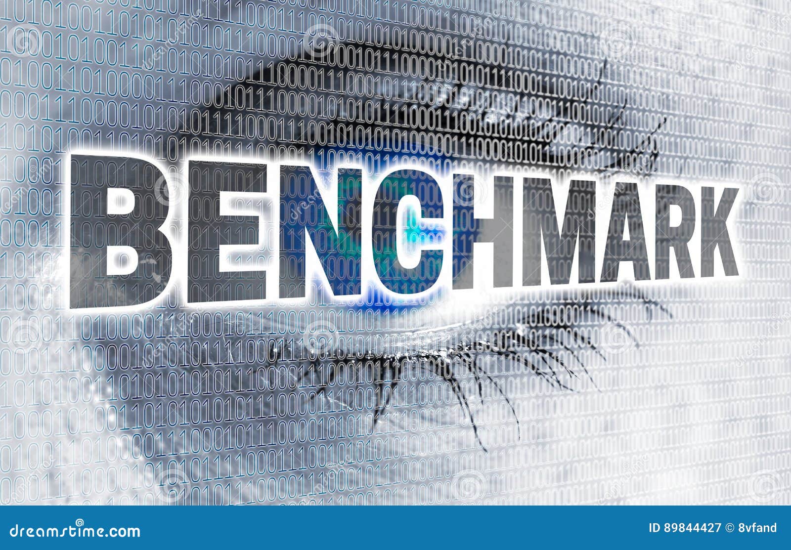 Benchmark Eye with Matrix Looks at Viewer Concept Stock Image - Image ...