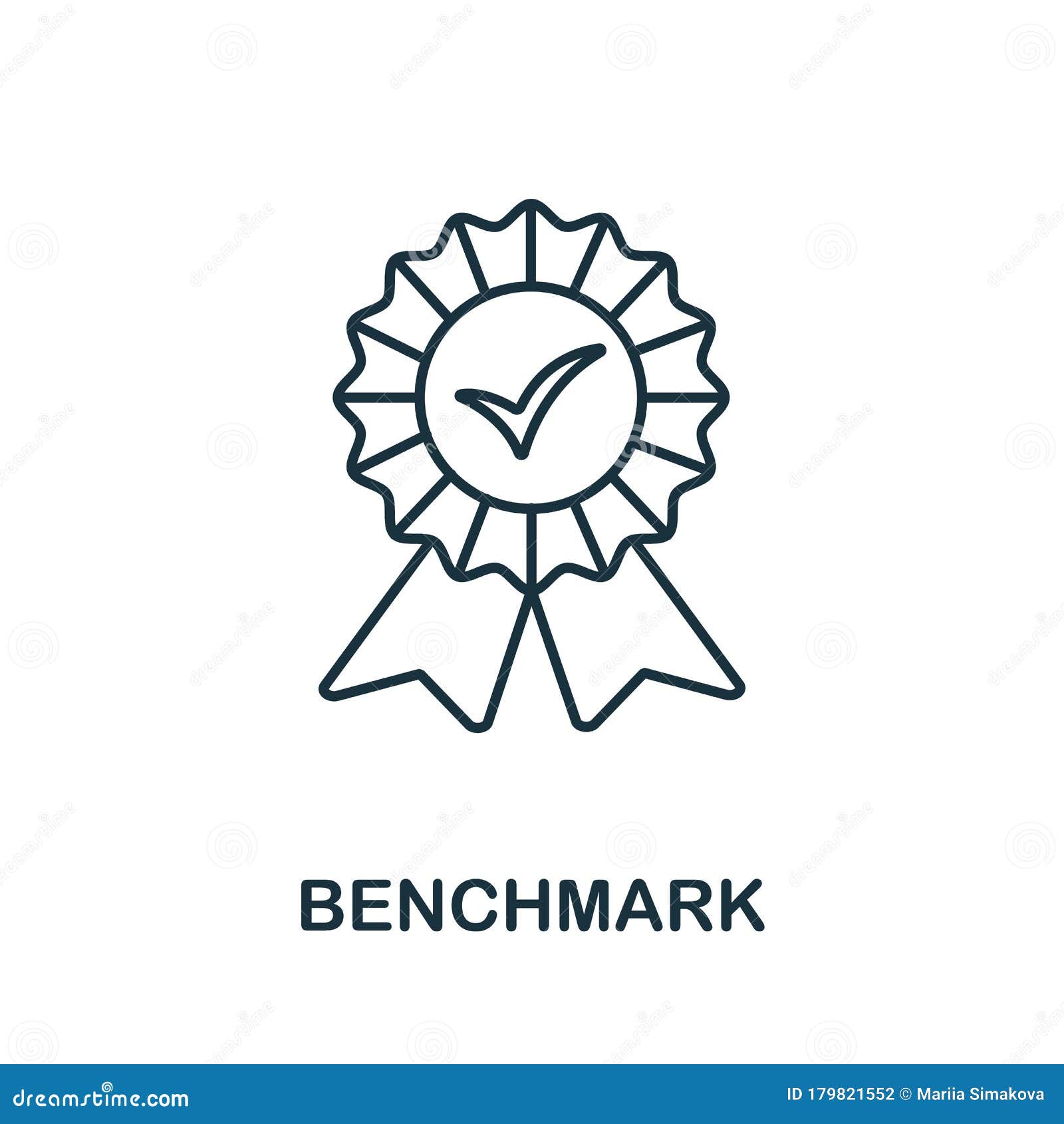 Benchmark Icon From Fintech Collection. Simple Line Benchmark Icon For ...