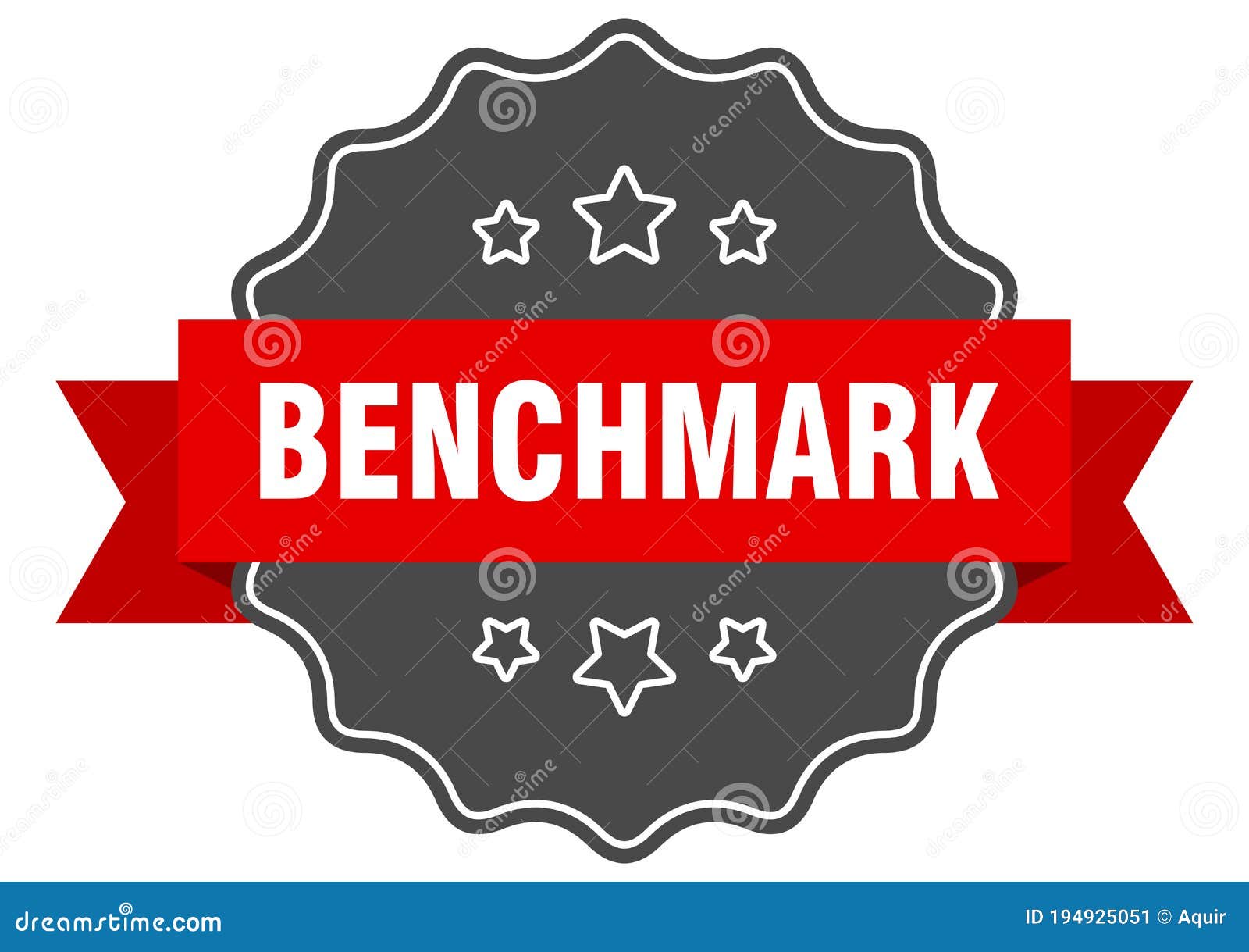 Benchmark label stock vector. Illustration of sign, benchmark - 194925051