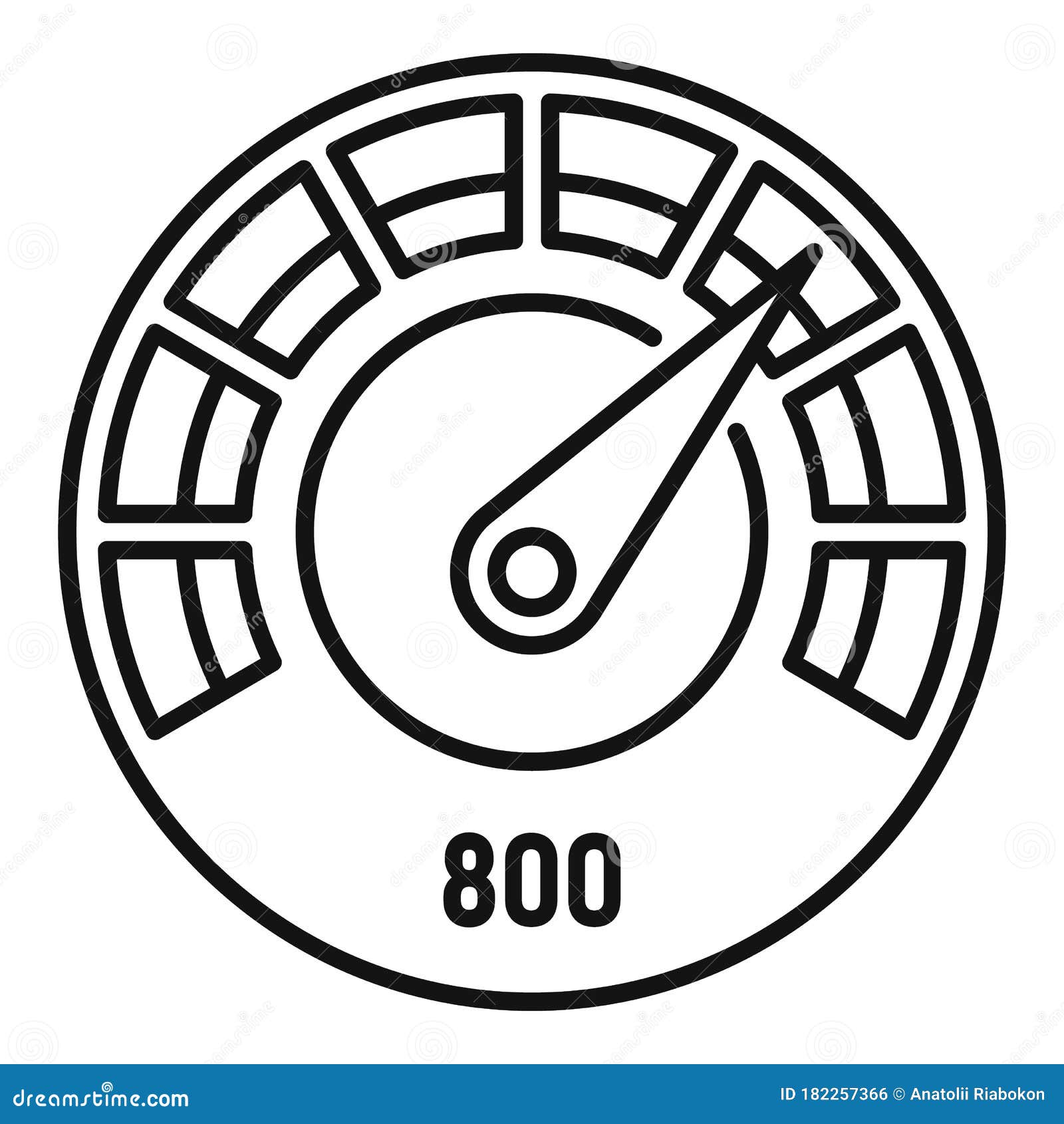 Benchmark Level Icon, Outline Style Stock Vector - Illustration of ...