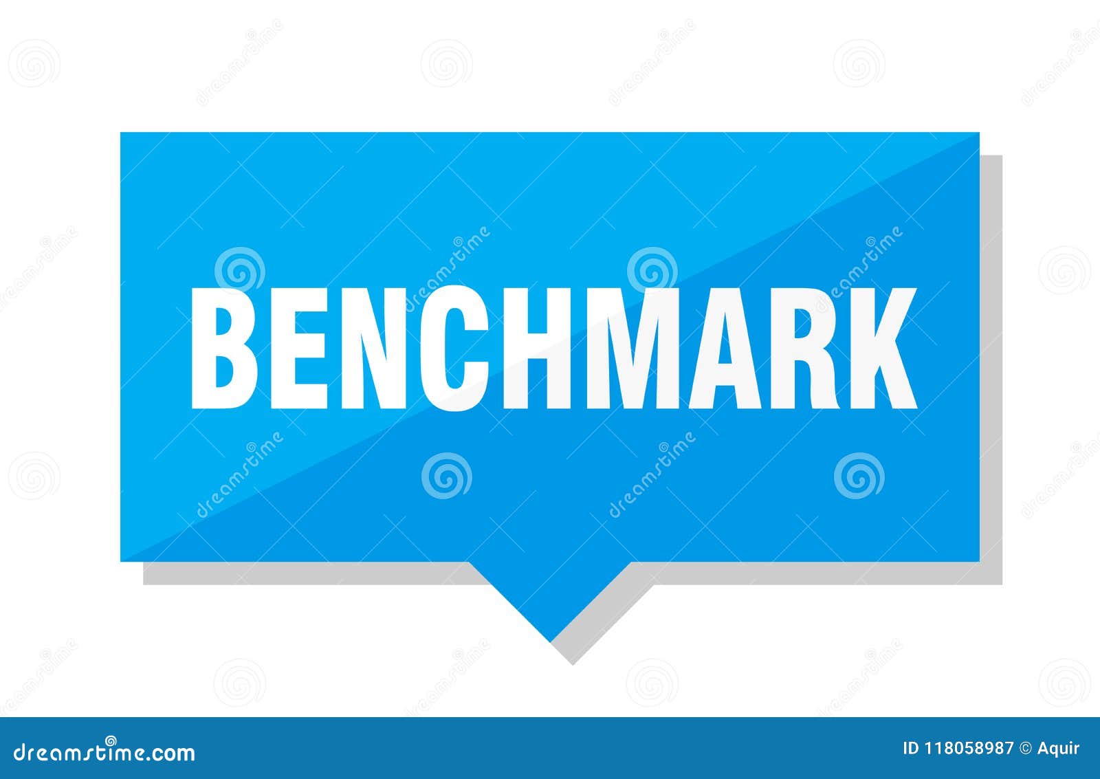 Benchmark price tag stock vector. Illustration of vector - 118058987