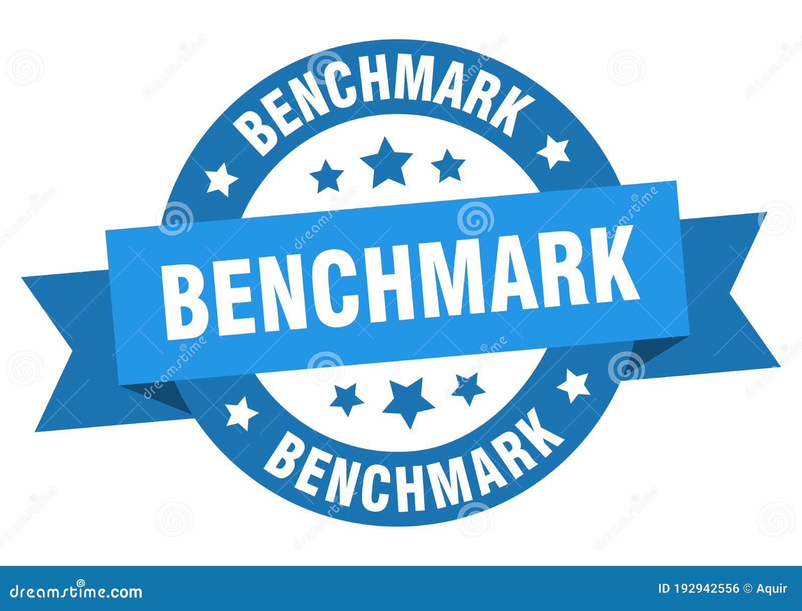 Benchmark Round Ribbon Isolated Label. Benchmark Sign Stock Vector ...
