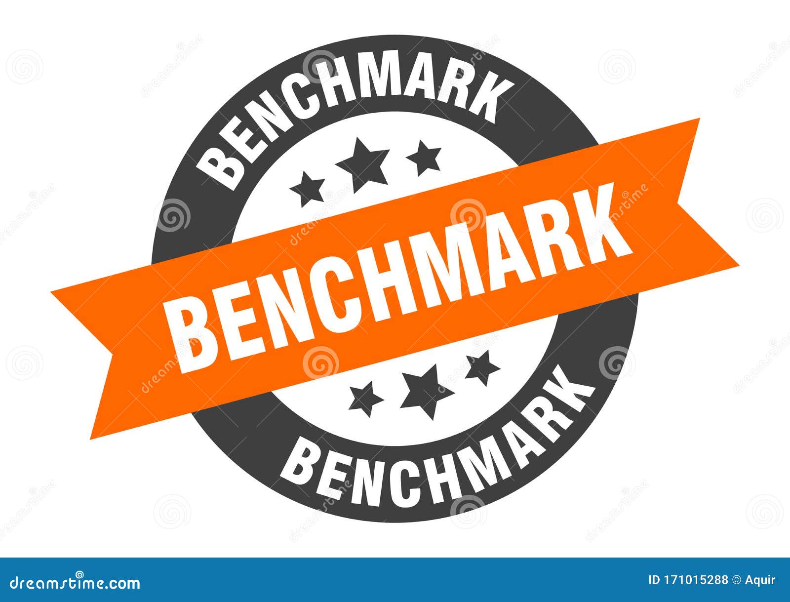 Benchmark Sign. Benchmark Round Ribbon Sticker Stock Vector ...