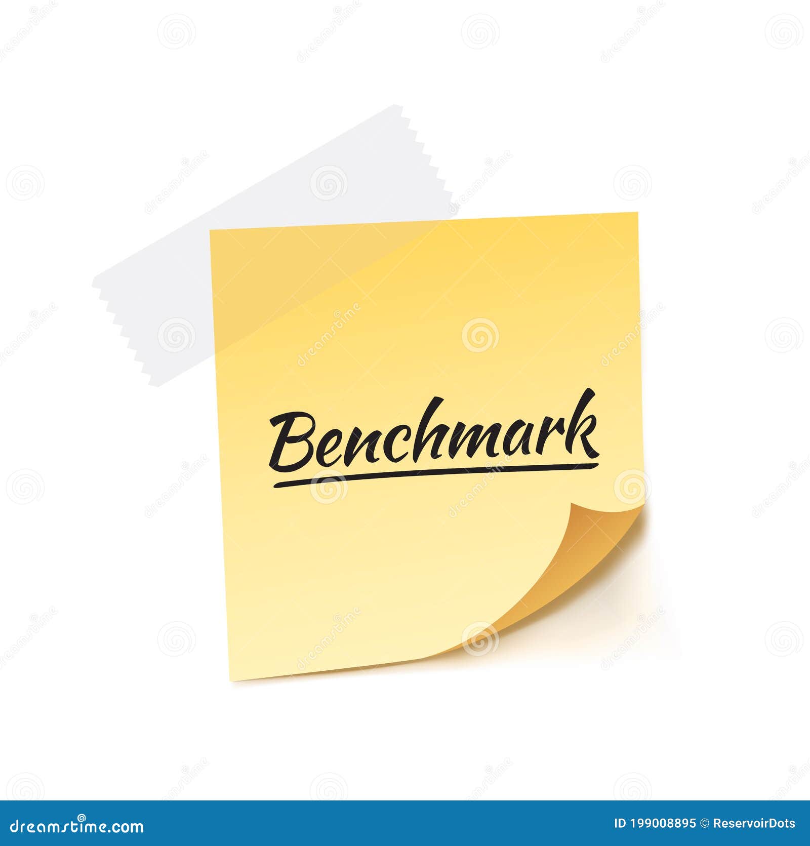 Benchmark Stick Note Vector Illustration Stock Vector - Illustration of ...