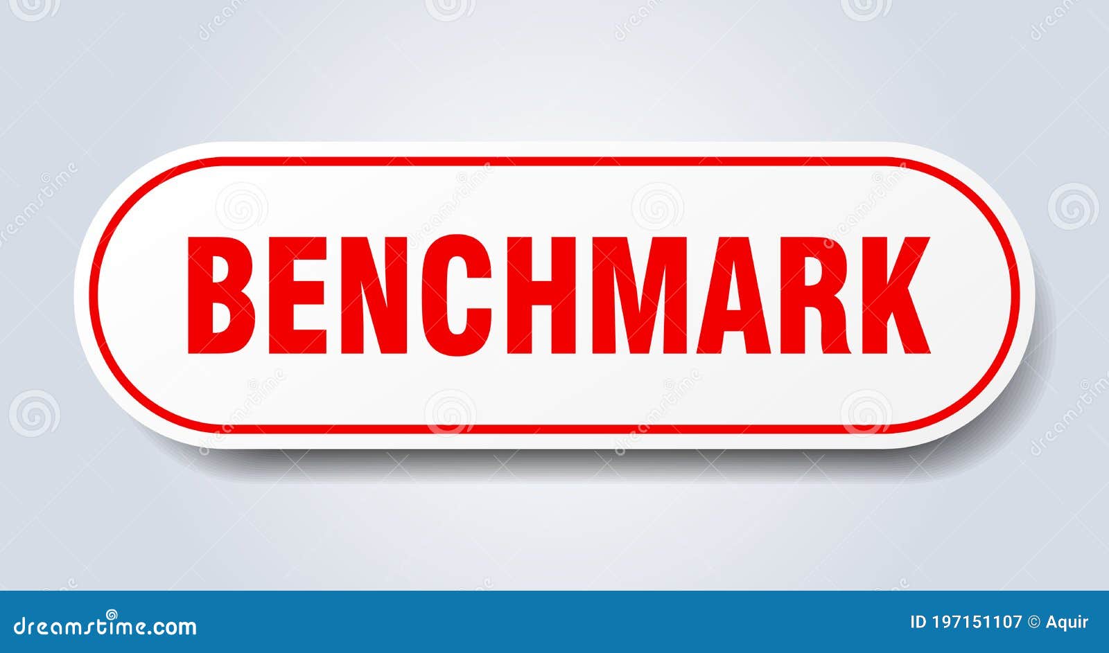 Benchmark Sticker. Benchmark Sign Set. Cartoon Vector | CartoonDealer ...