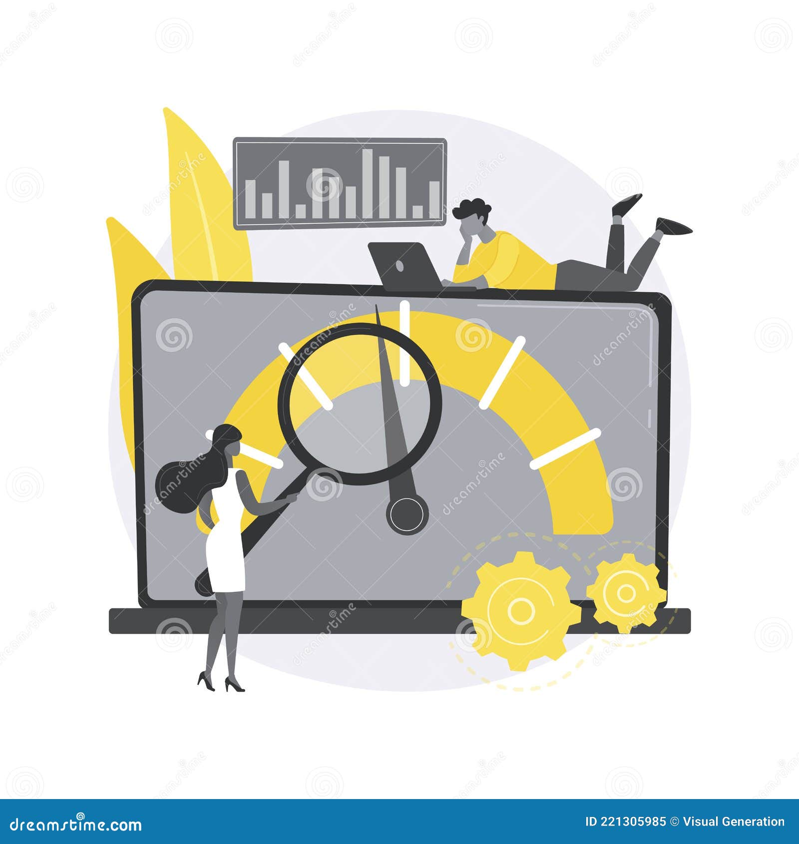 Benchmark Testing Concept Landing Page. Cartoon Vector | CartoonDealer ...