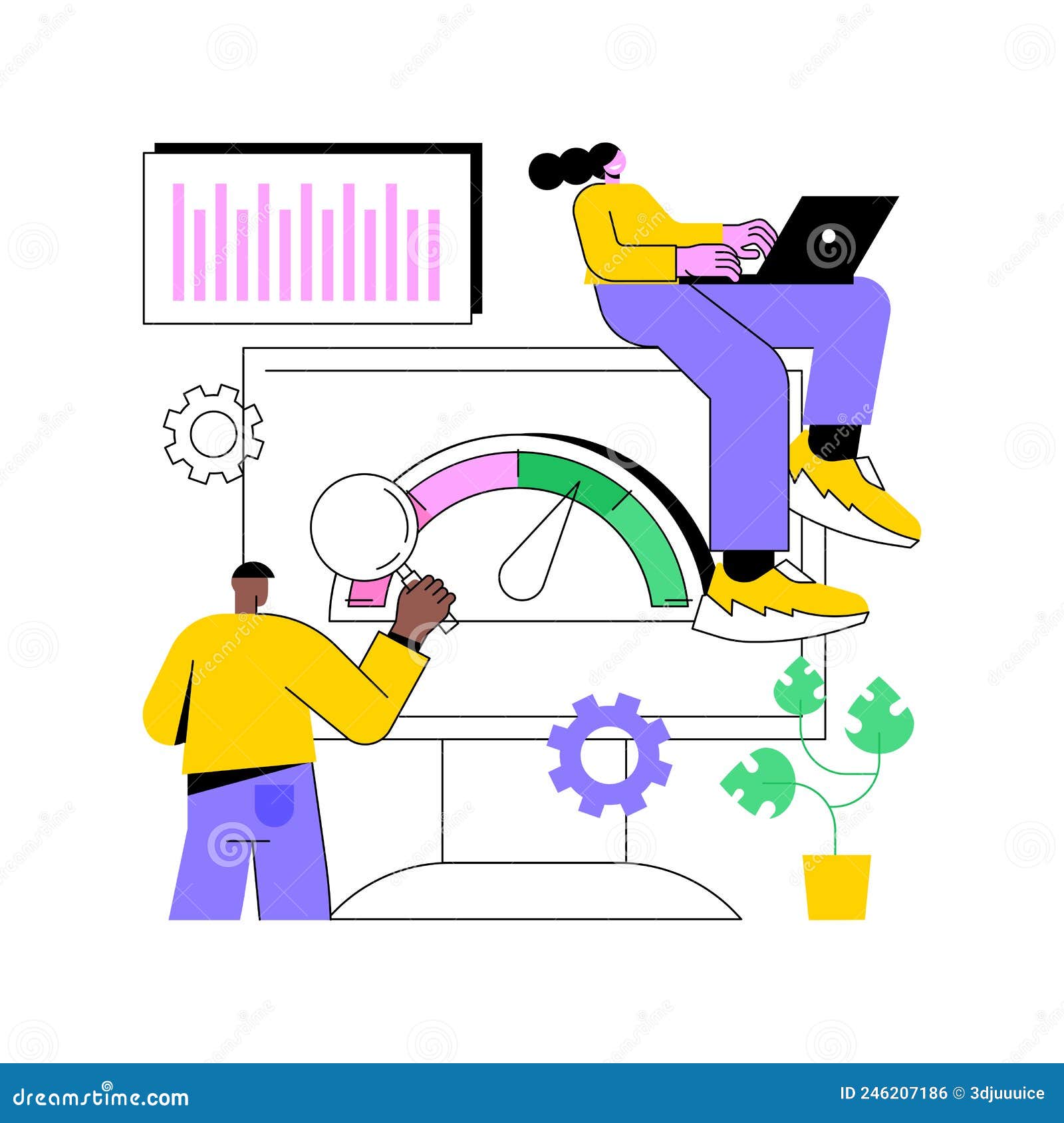 Benchmark Testing Abstract Concept Vector Illustration. Stock Vector ...