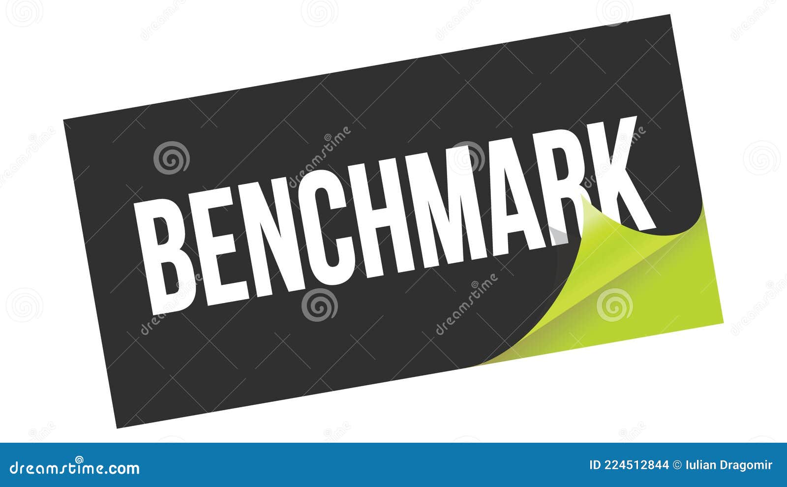 Benchmark Sticker. Benchmark Sign Set. Cartoon Vector | CartoonDealer ...