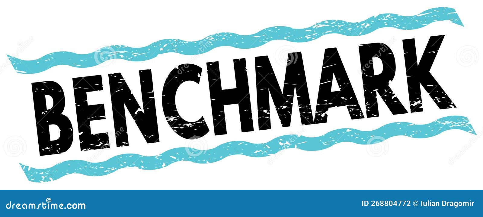 BENCHMARK Text on Blue-black Lines Stamp Sign Stock Illustration ...
