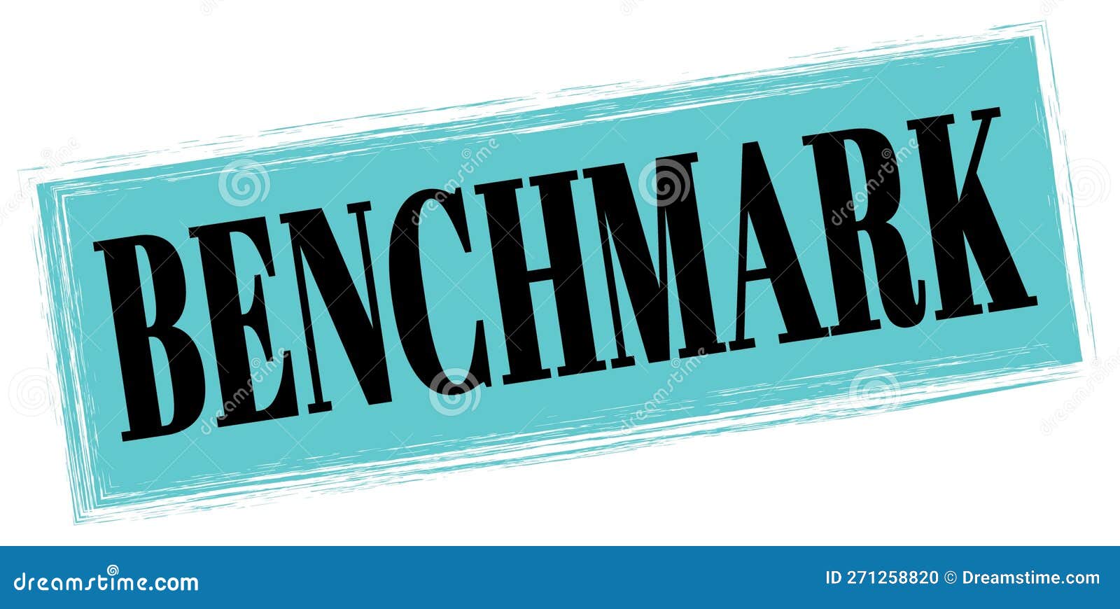 BENCHMARK Text Written on Blue-black Stamp Sign Stock Illustration ...