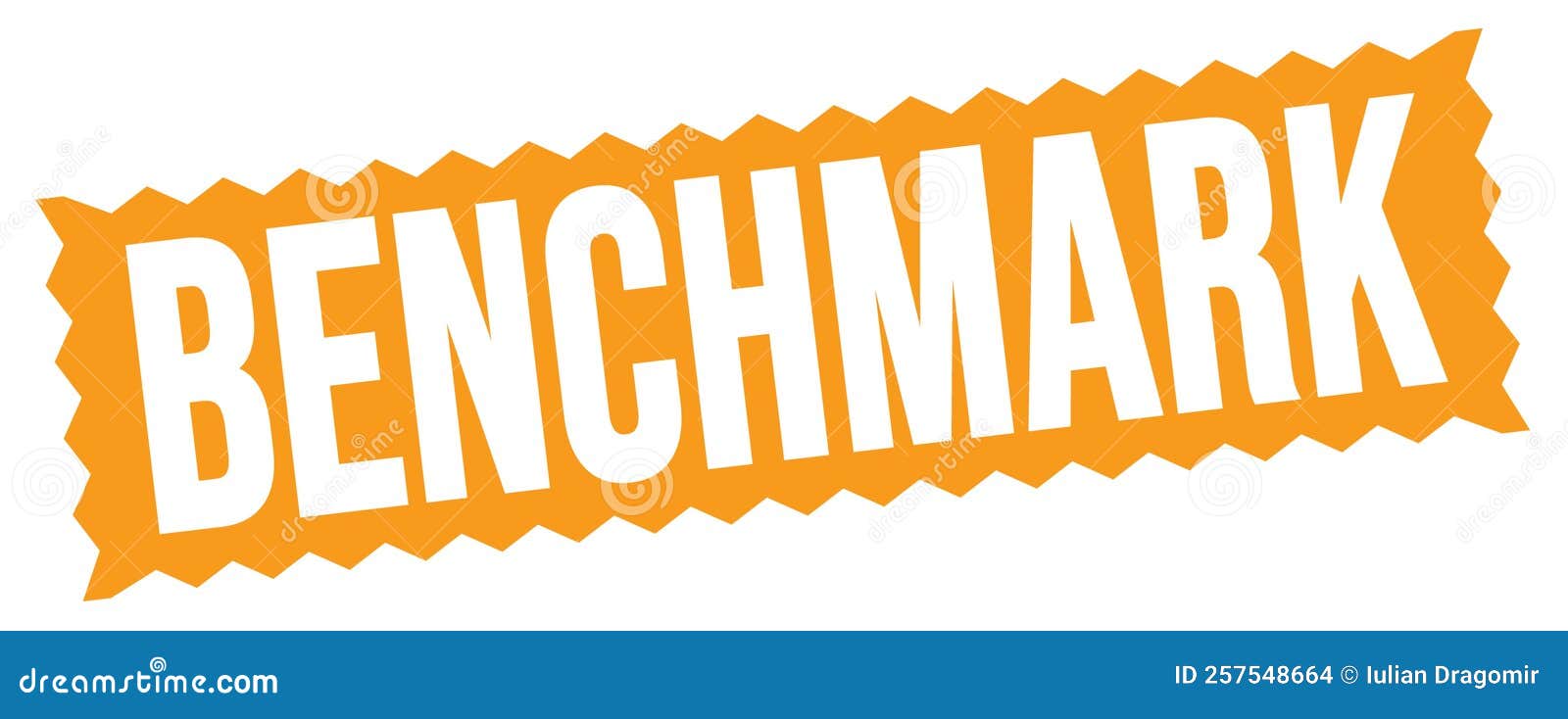 BENCHMARK Text Written on Orange Stamp Sign Stock Illustration ...