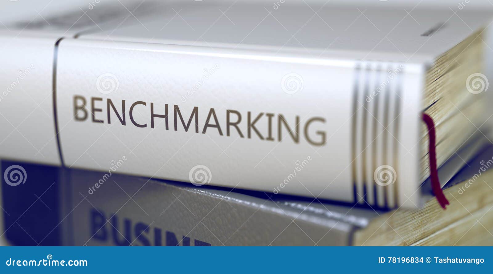 Benchmarking Concept. Book Title. 3D Stock Photo - Image of price ...