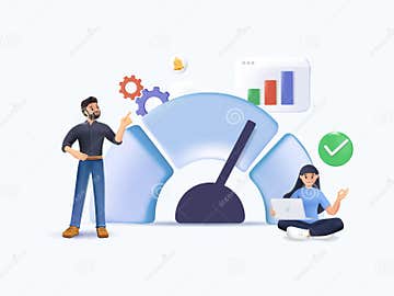 Benchmarking Concept 3D Illustration. Comparing Business Process ...